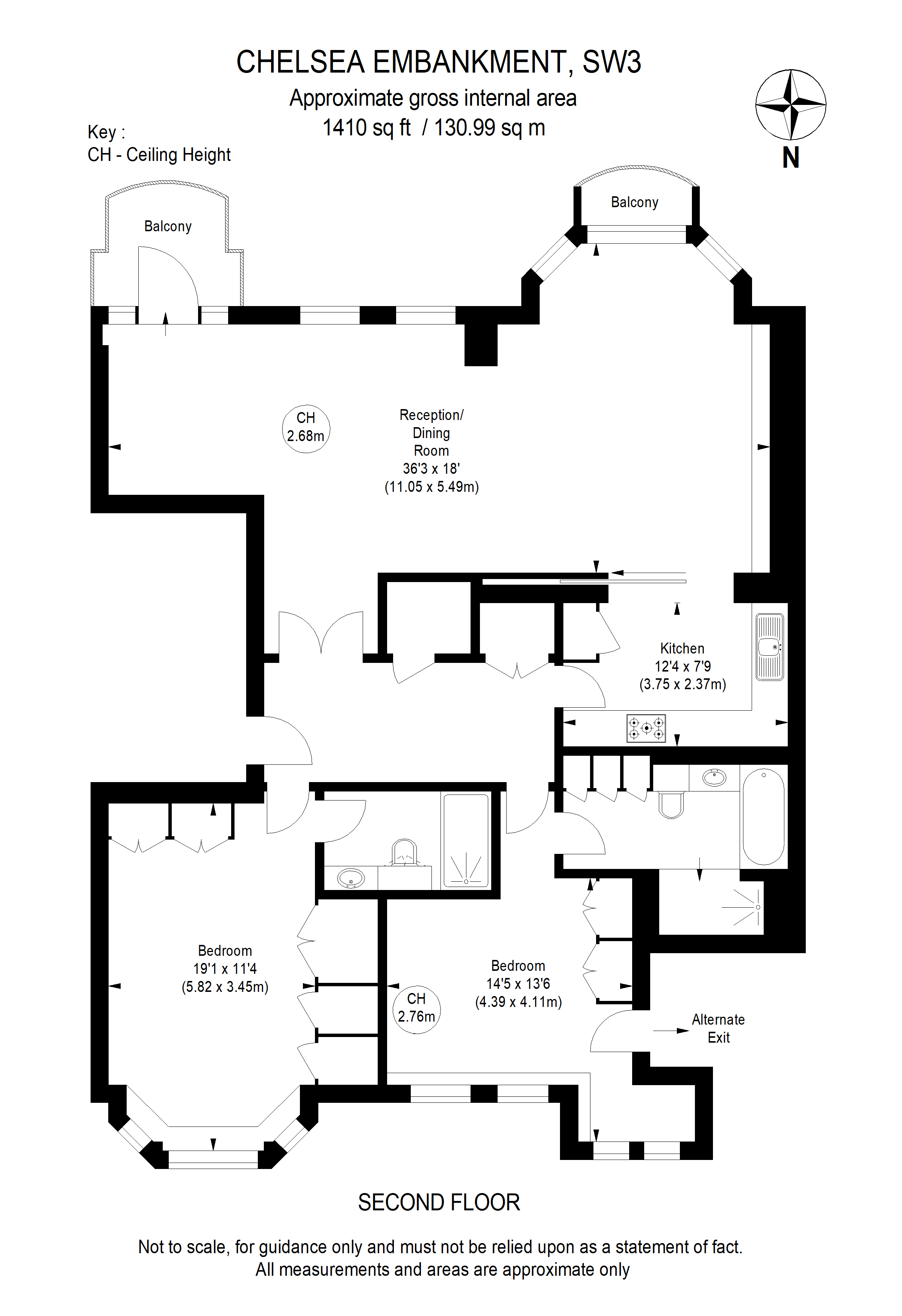 Chelsea Embankment, Chelsea, London SW3, 2 bedroom flat for sale ...