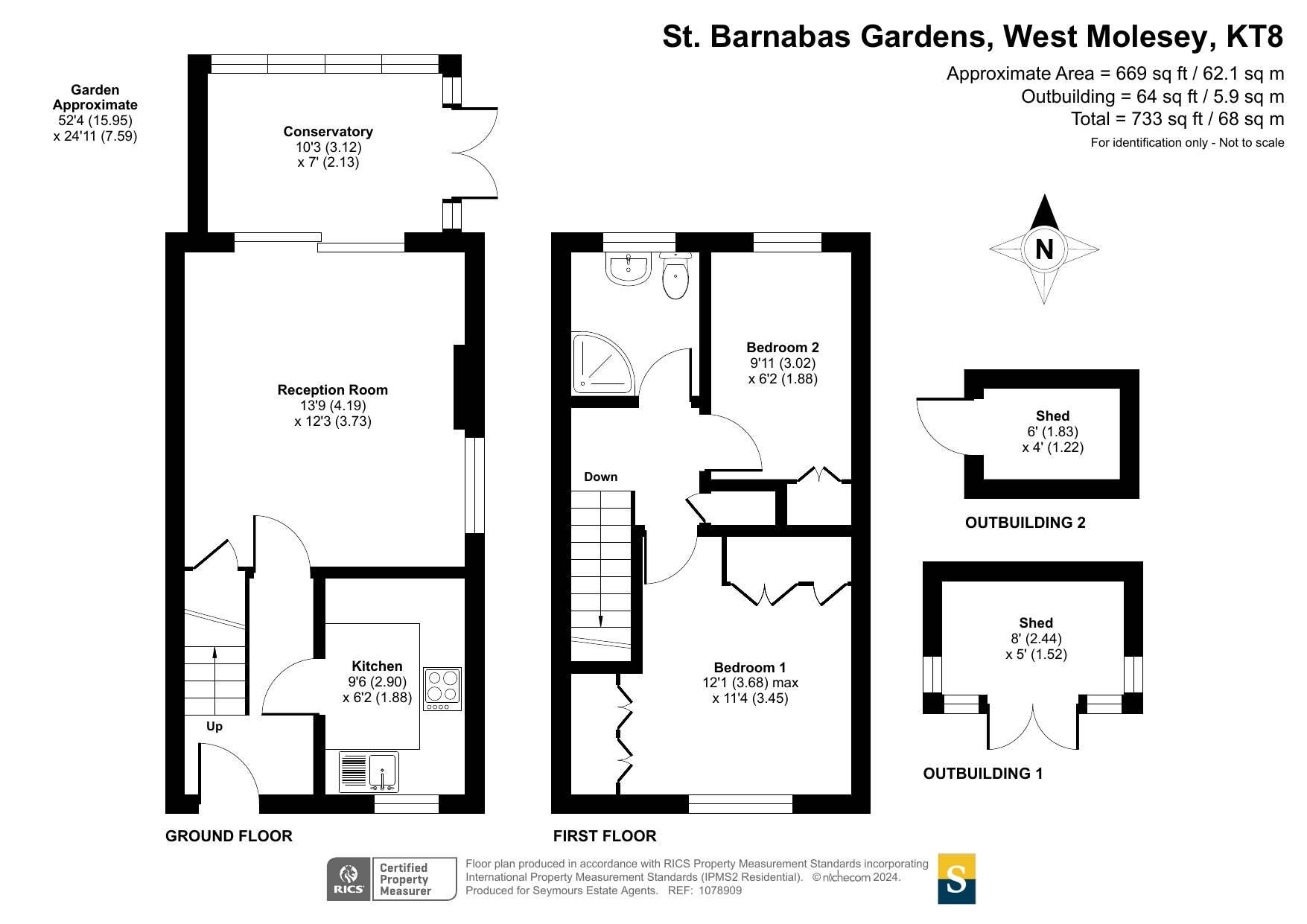 West Molesey, Surrey KT8, 2 bedroom terraced house for sale - 66569912 ...