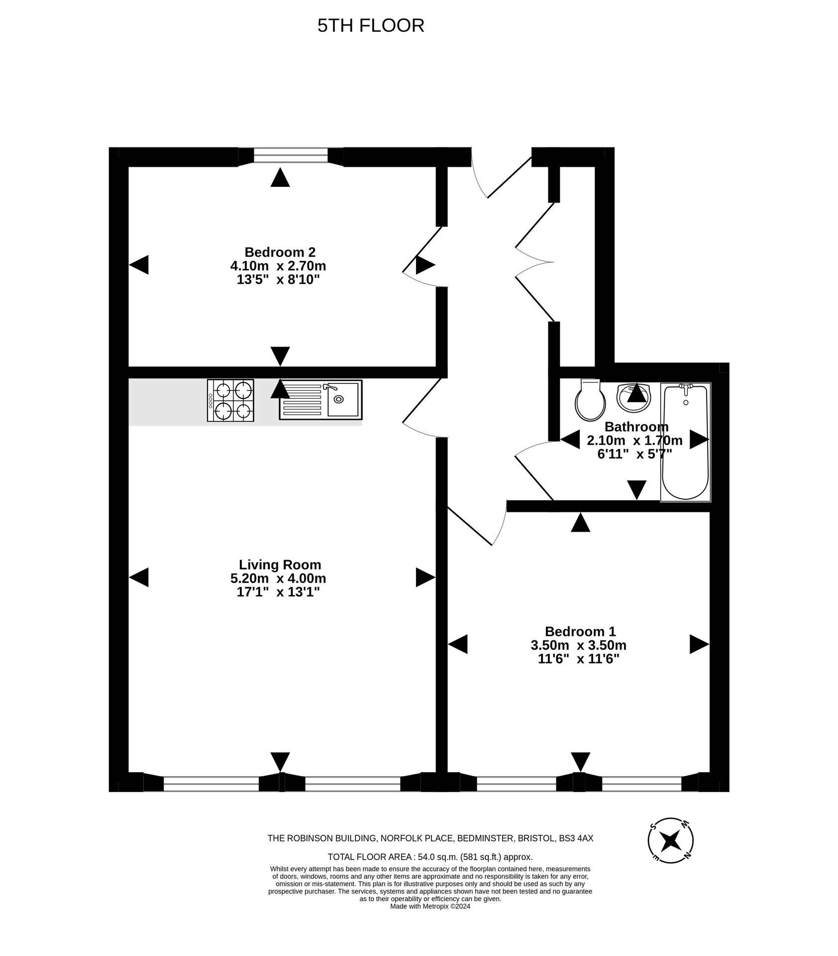 The Robinson Building, Norfolk Place, Bedminser, Bristol BS3, 2 bedroom ...