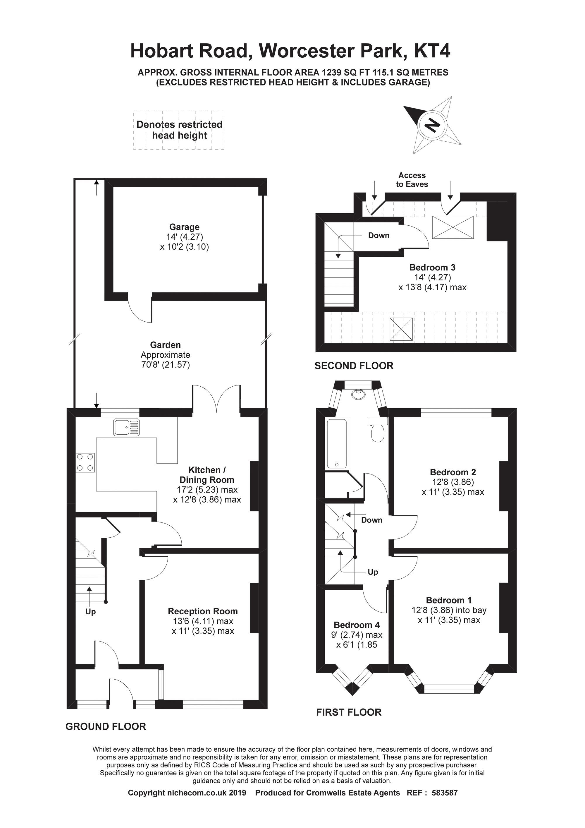 4 bed terraced house for sale in Hobart Road, Worcester Park KT4 - Zoopla