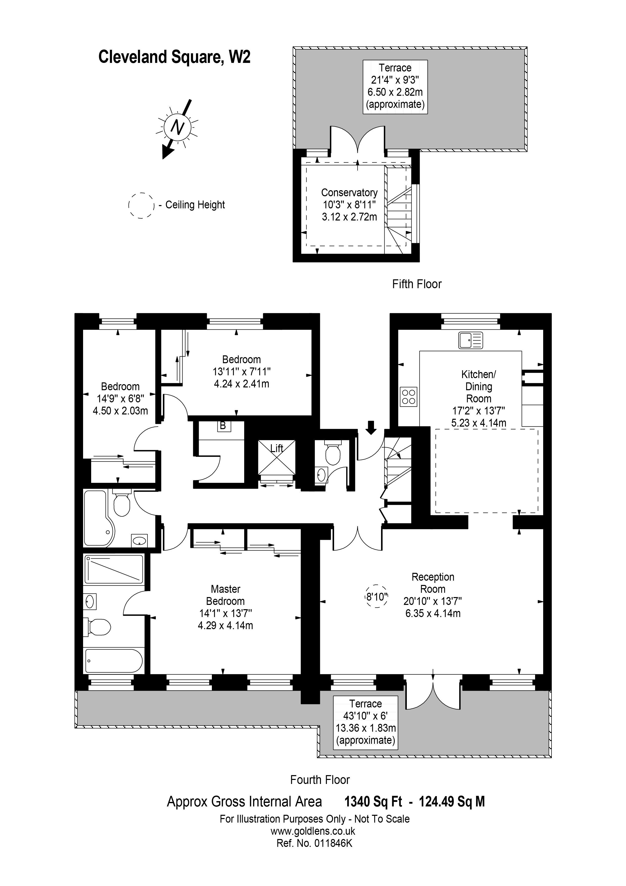 Cleveland Square, London W2, 3 bedroom flat to rent - 55009840 ...
