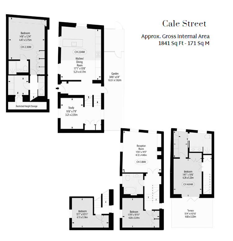 Cale Street, Chelsea, London SW3, 3 bedroom semi-detached house to rent ...