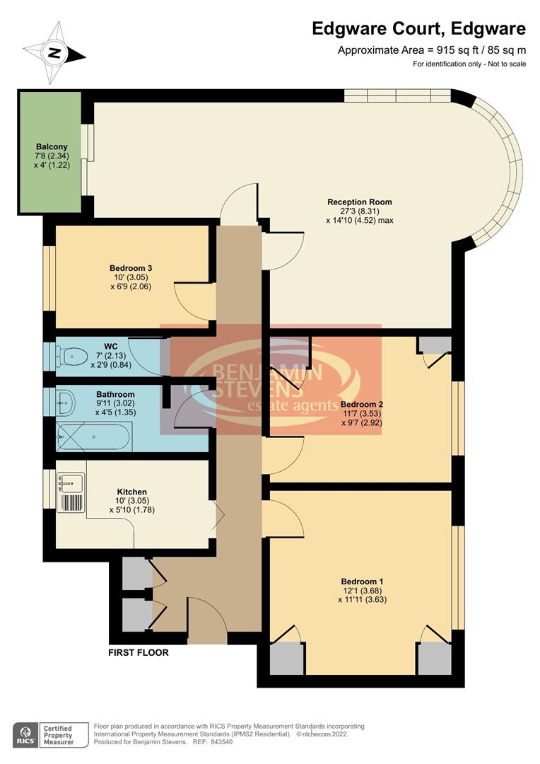 Edgware Court, Edgware HA8, 3 bedroom flat for sale - 61438663 ...