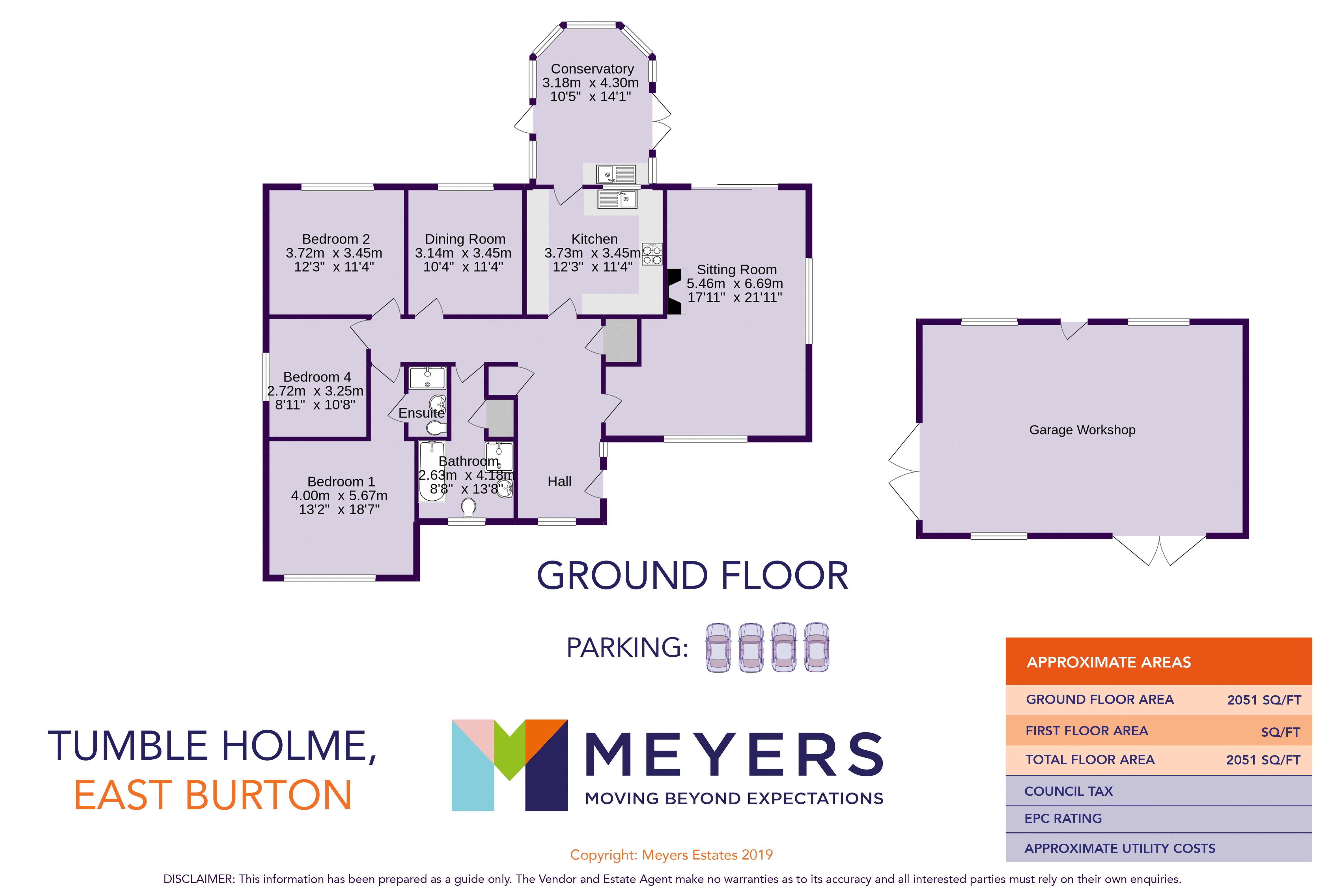 4 bed detached bungalow for sale in Holme Lane, East Stoke, Wareham ...