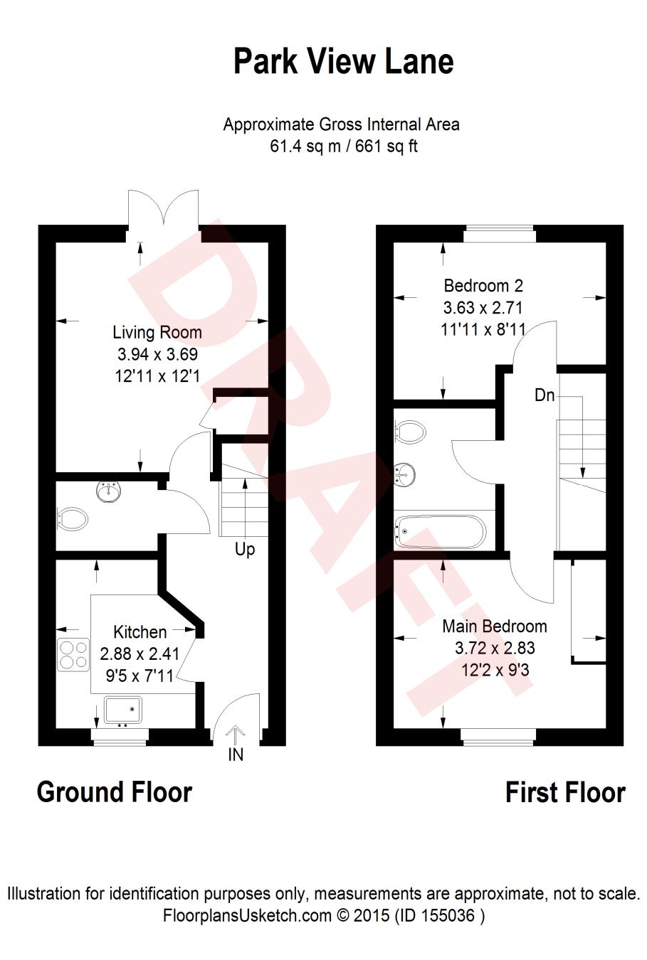 Park View Lane Witney Oxfordshire Ox28 2 Bedroom Terraced House To