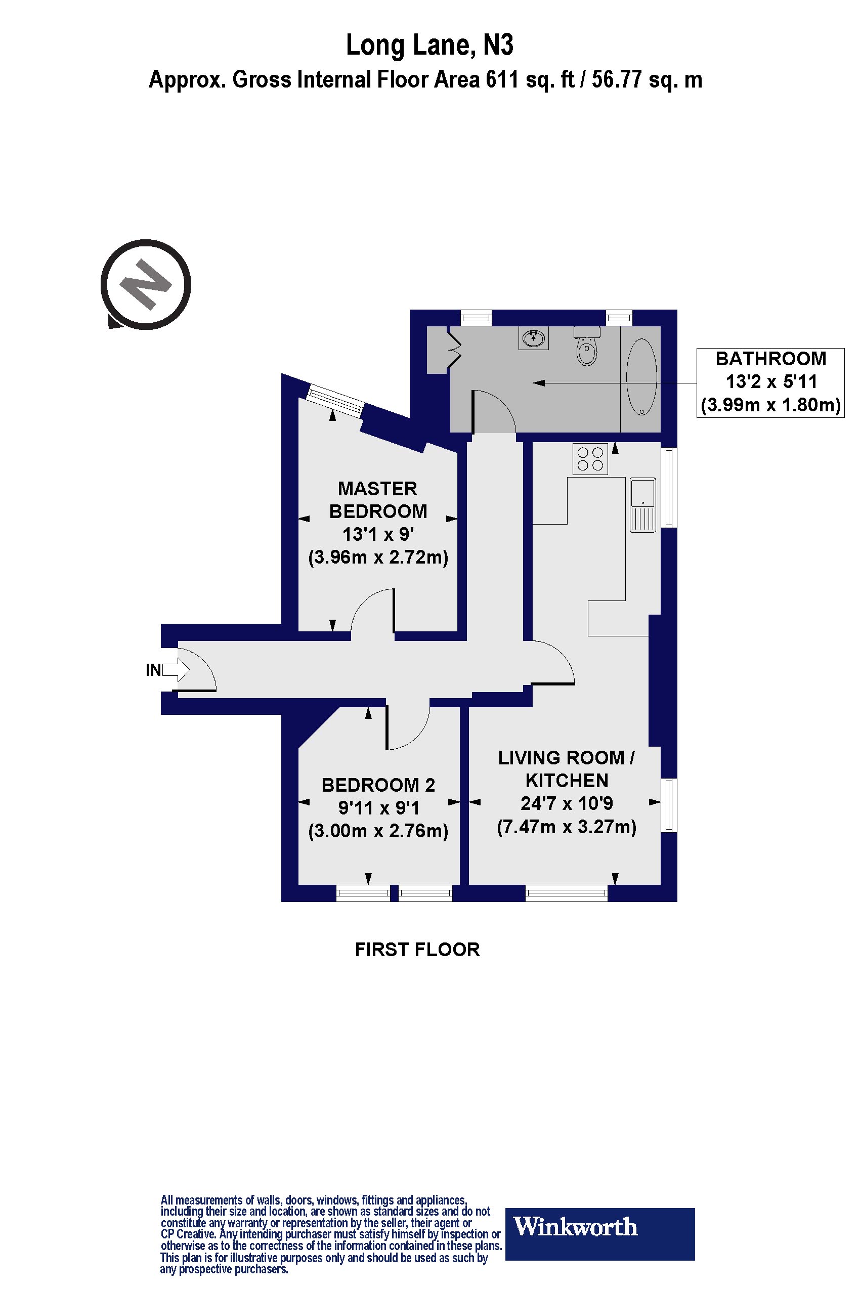 Long Lane, Finchley, London N3, 2 bedroom flat for sale - 69241218 ...