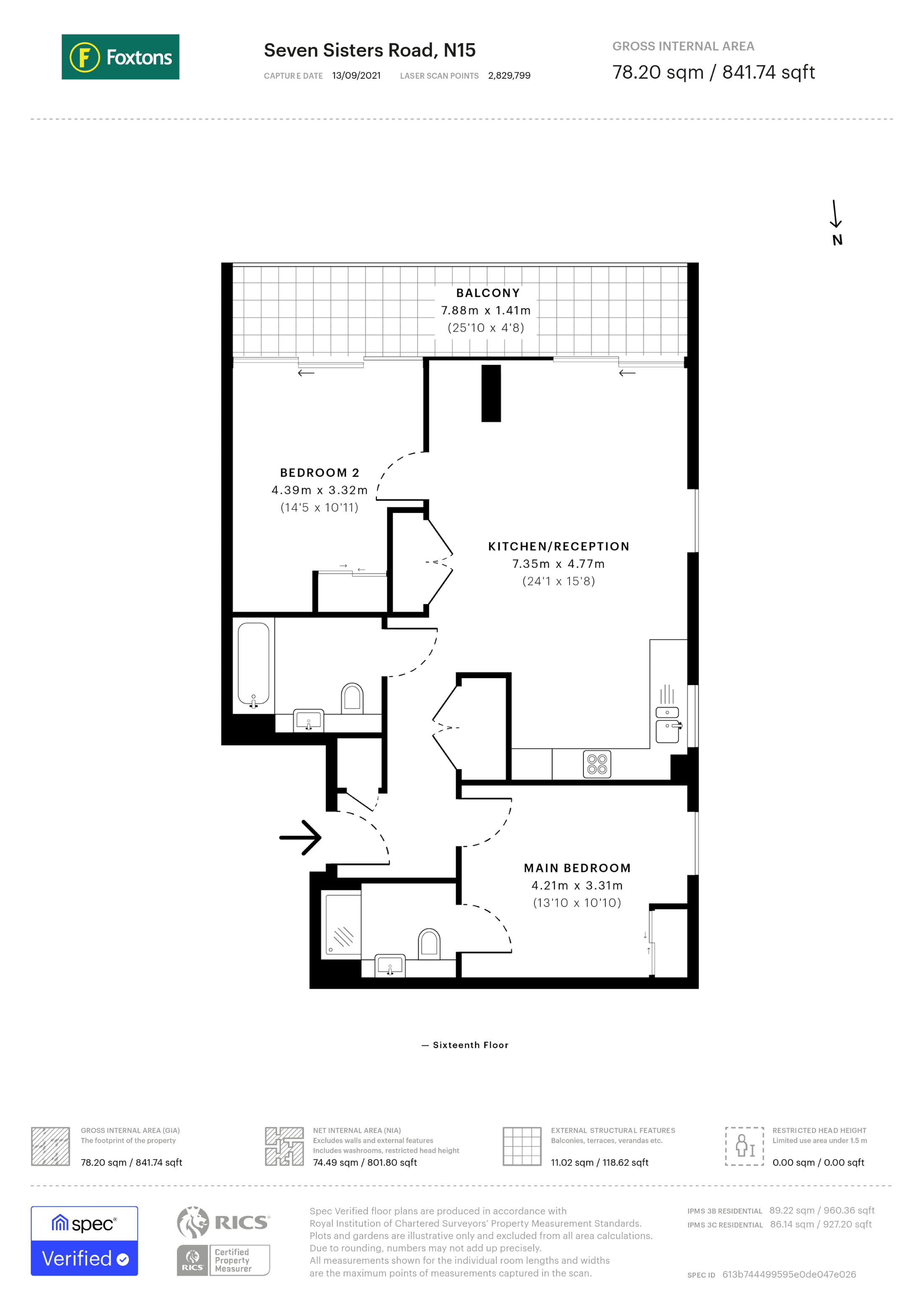 Seven Sisters Road, Tottenham, London N15, 2 bedroom flat to rent ...