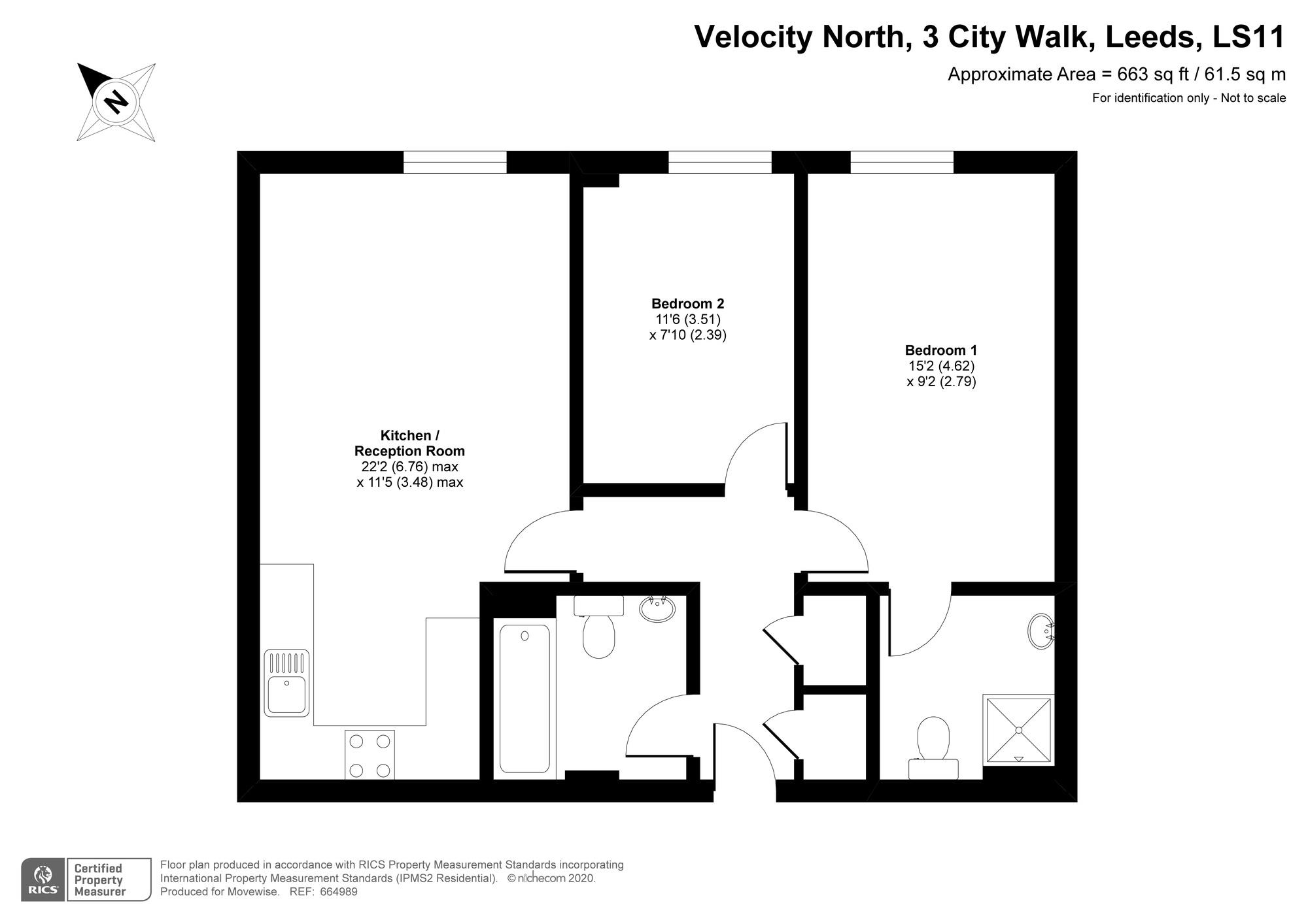 City Walk, Leeds, West Yorkshire, UK LS11, 2 bedroom flat to rent ...