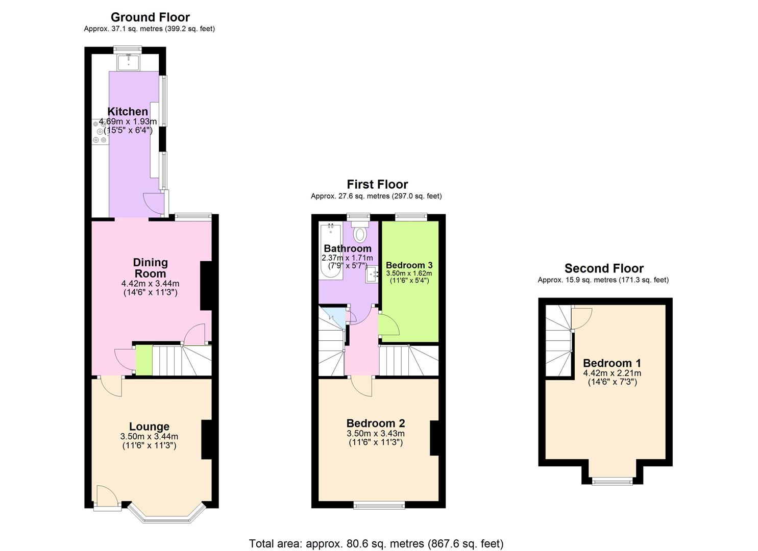 3 bed terraced house for sale in Wycliffe Grove, Mapperley, Nottingham ...