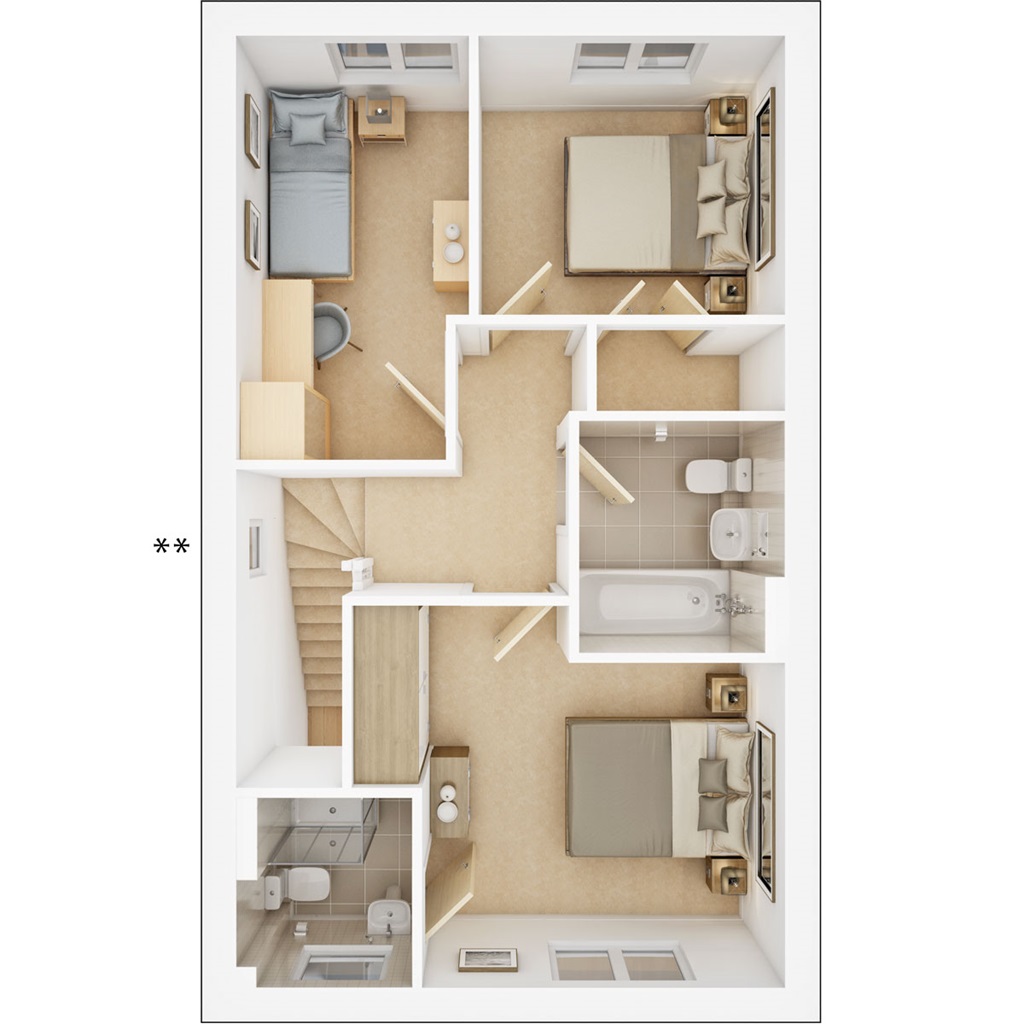 "The Byford - Plot 391" at Copthorne Way, Crawley RH10, 3 bedroom semi-detached house for sale ...