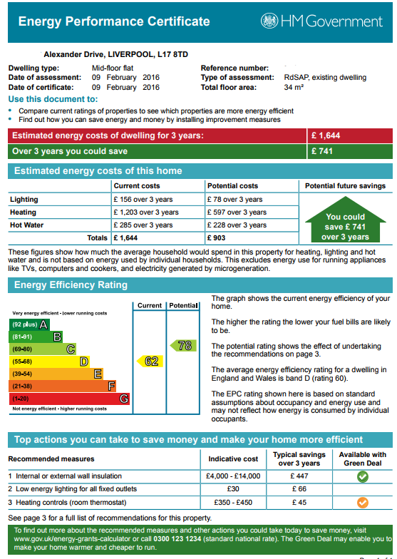 Alexandra Drive, Sefton Park, Liverpool L17, 1 bedroom flat for sale ...