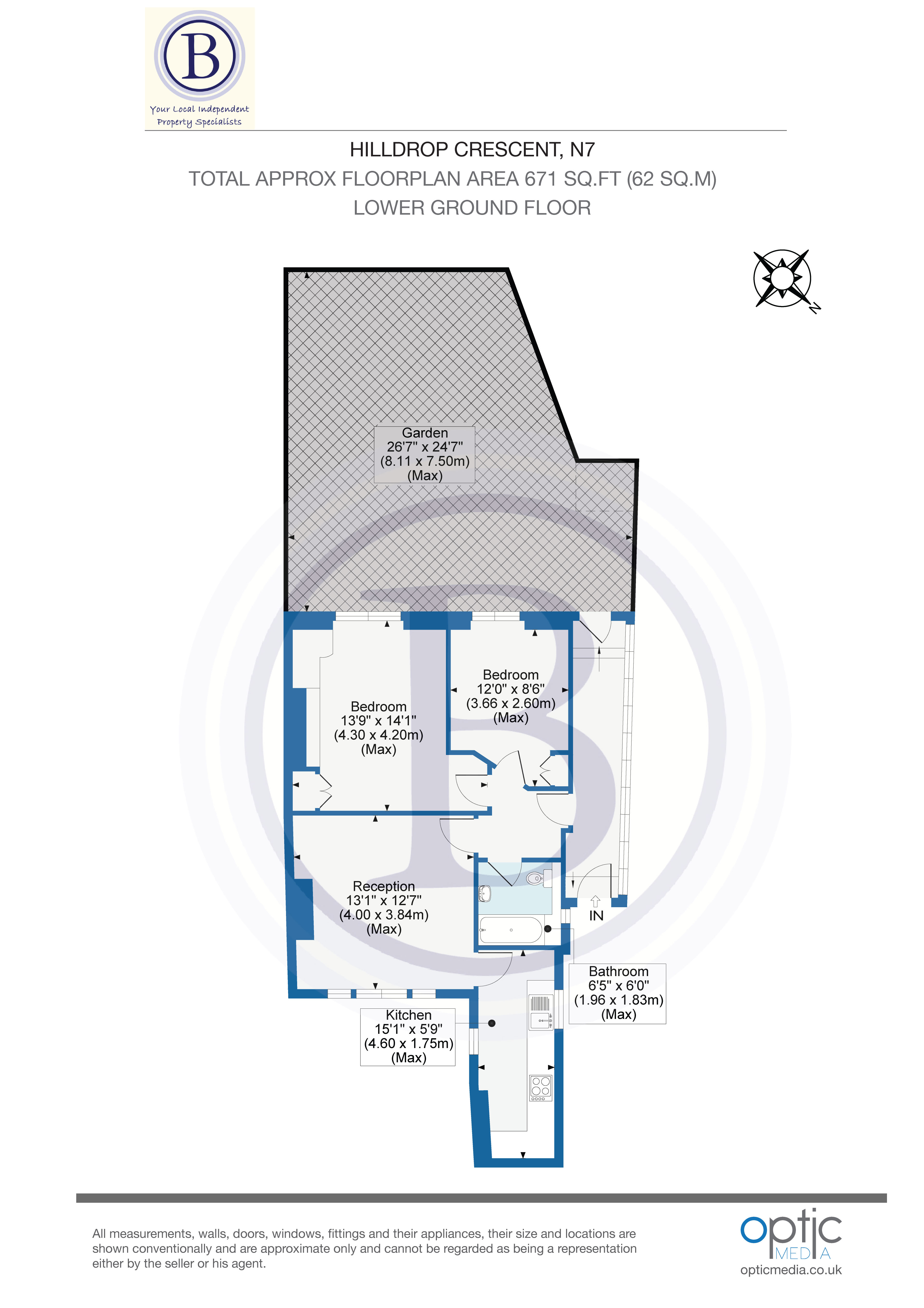 Hilldrop Crescent, London N7, 2 bedroom flat for sale - 61216550 ...