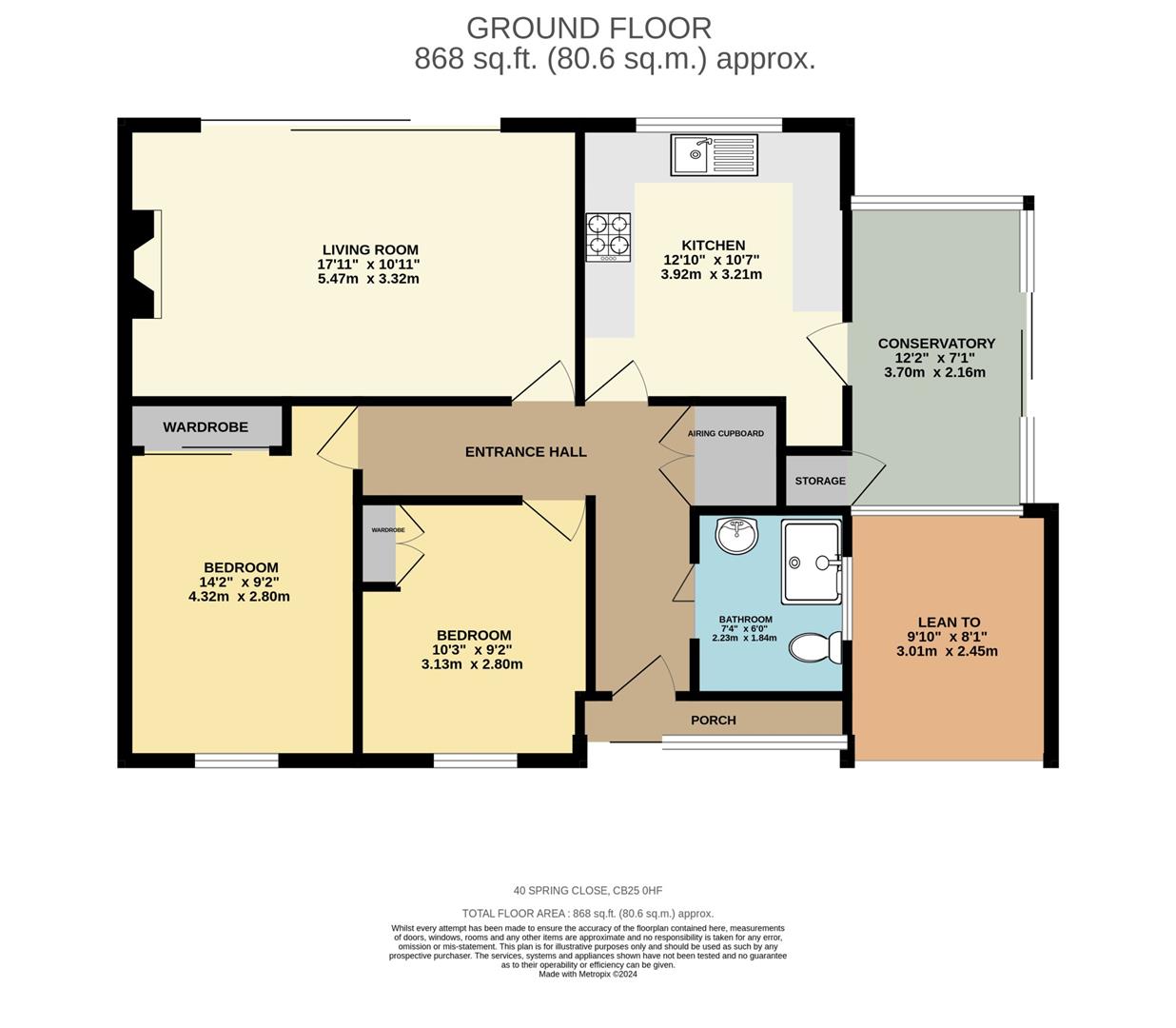 Spring Close, Burwell, Cambridge CB25, 2 bedroom semi-detached bungalow ...