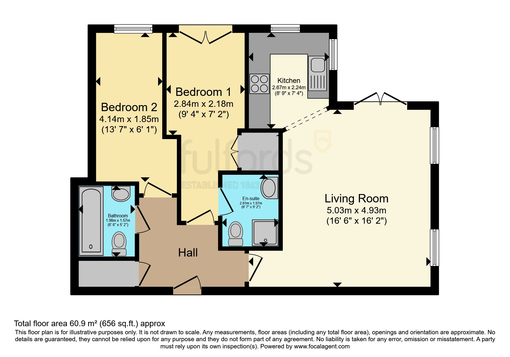 2 bed flat for sale in Russell Walk, Exeter, Devon EX2 - 69061698 - Zoopla
