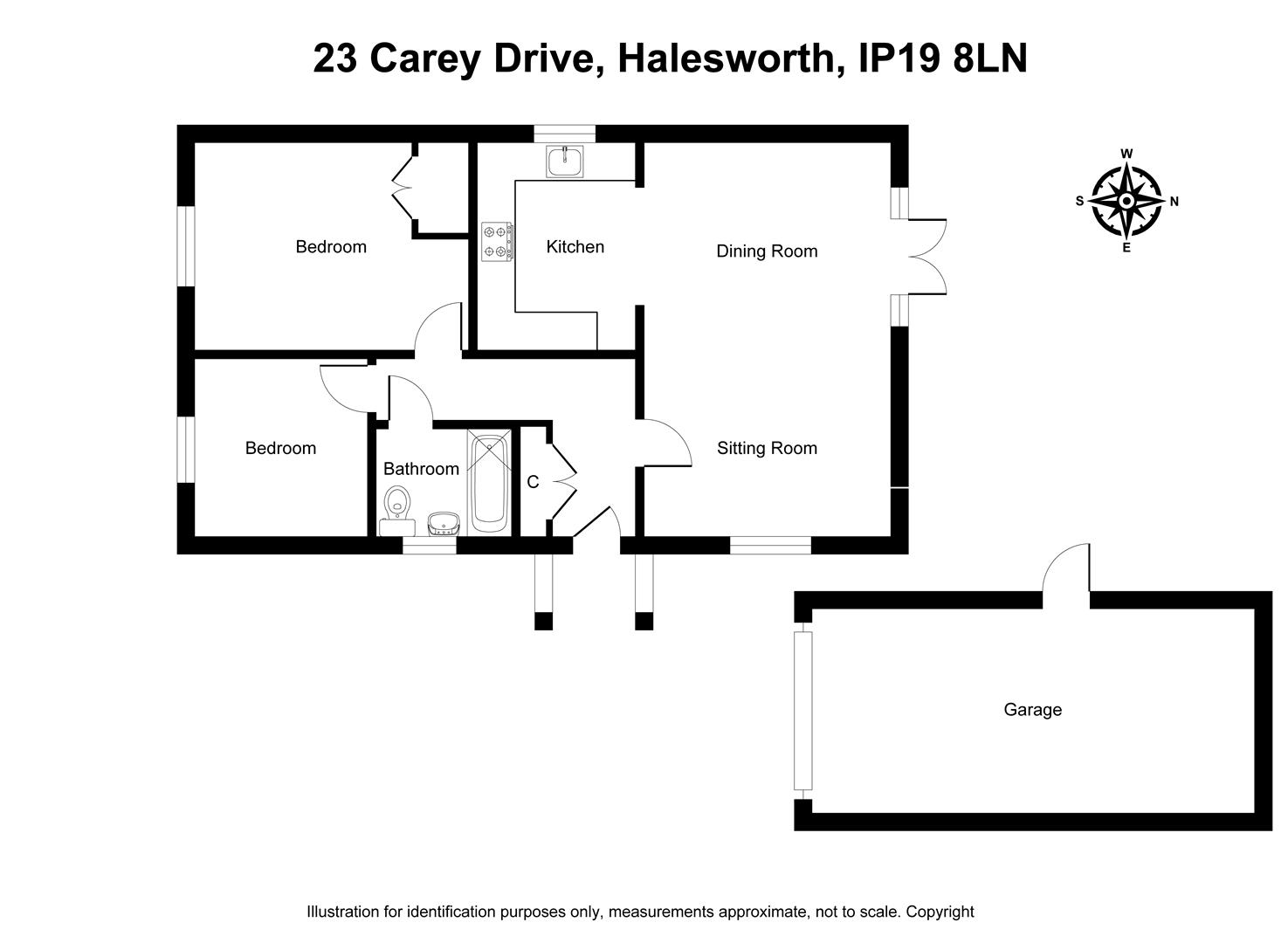 Carey Drive, Halesworth IP19, 2 bedroom detached bungalow for sale ...