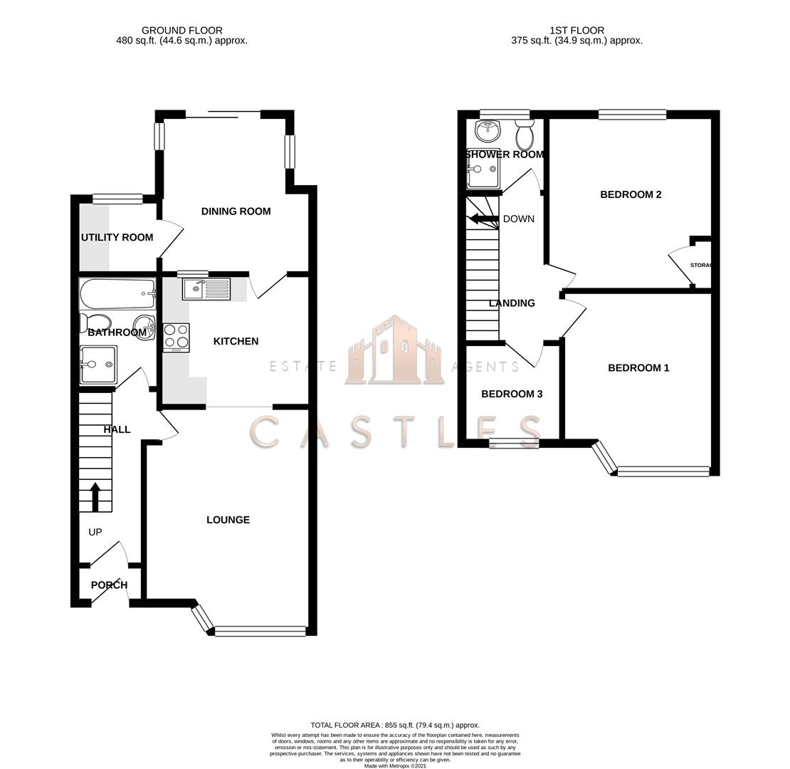 Windmill Grove, Fareham PO16, 3 bedroom terraced house for sale ...