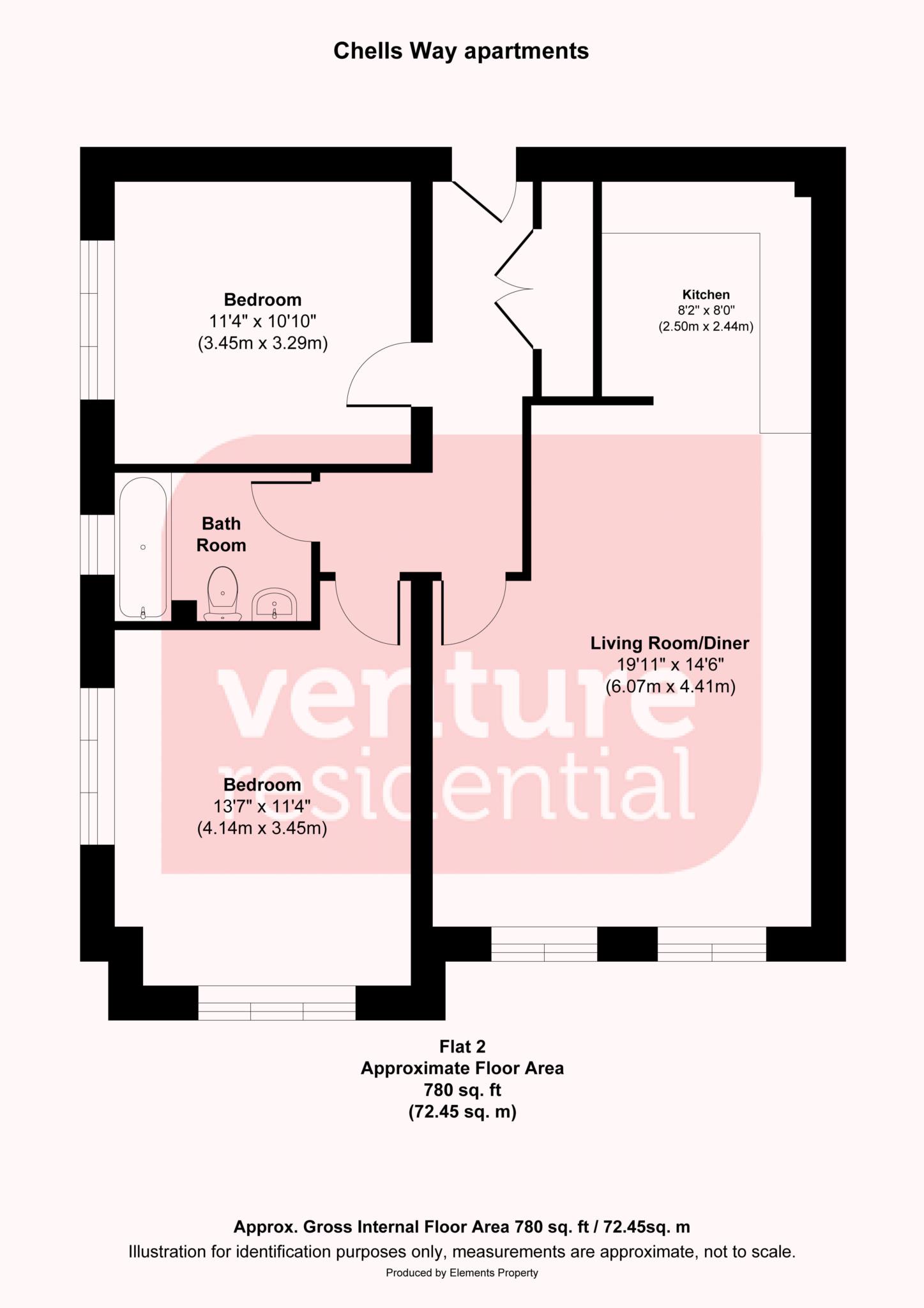 Chells Way, Stevenage SG2, 2 bedroom flat for sale - 65859010 ...