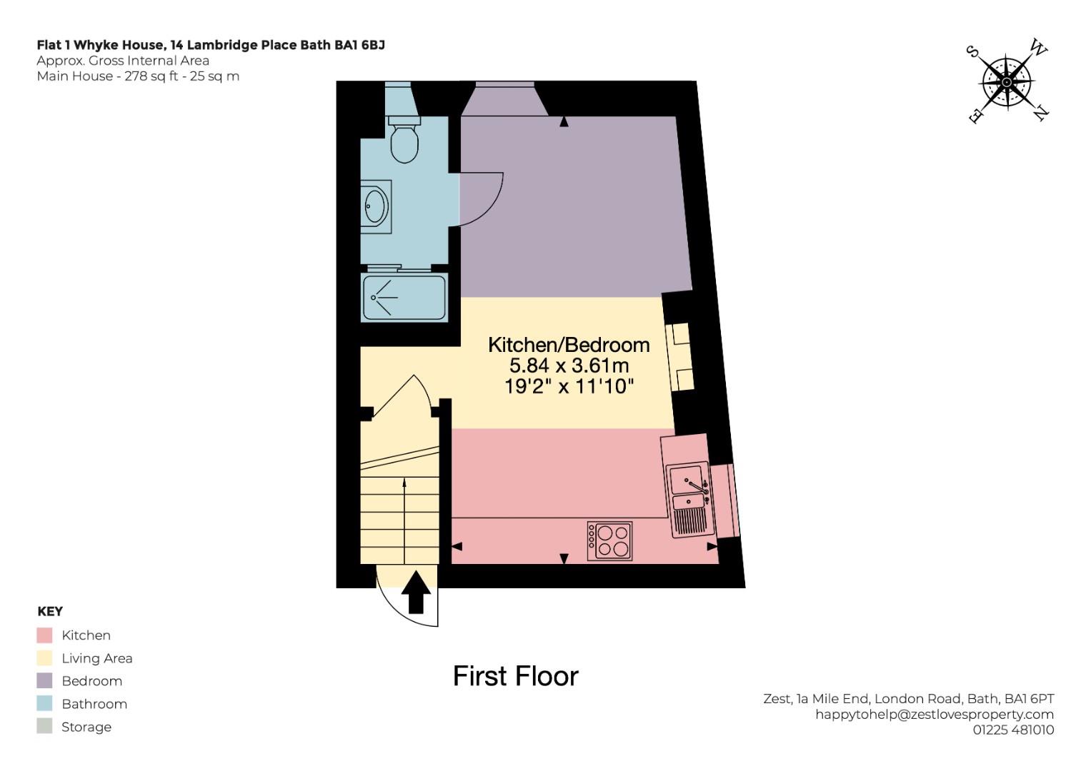 Lambridge, Larkhall, Bath BA1, studio to rent - 65181402 | PrimeLocation