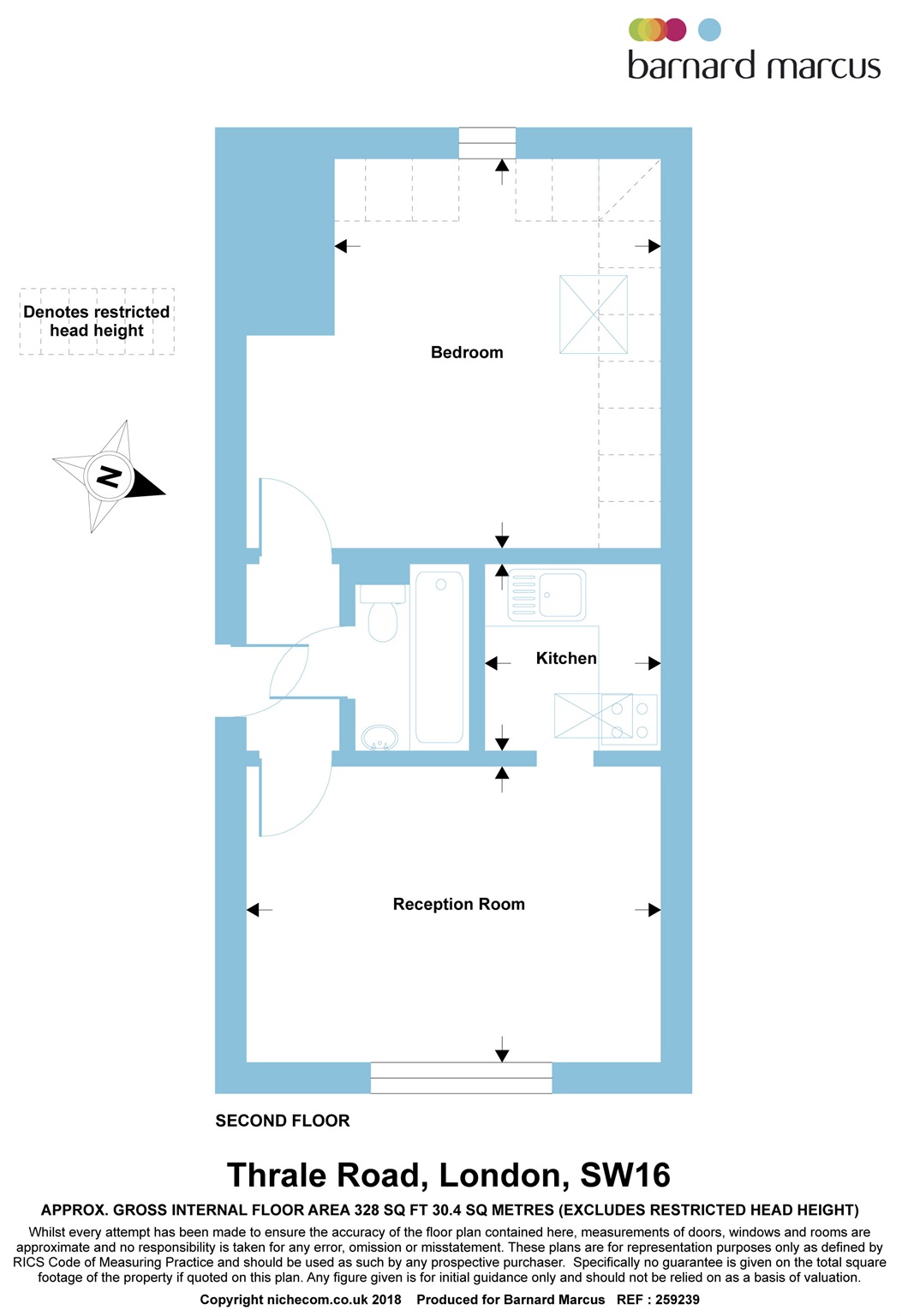 1 bed flat for sale in Thrale Road, Furzedown, London SW16 - Zoopla