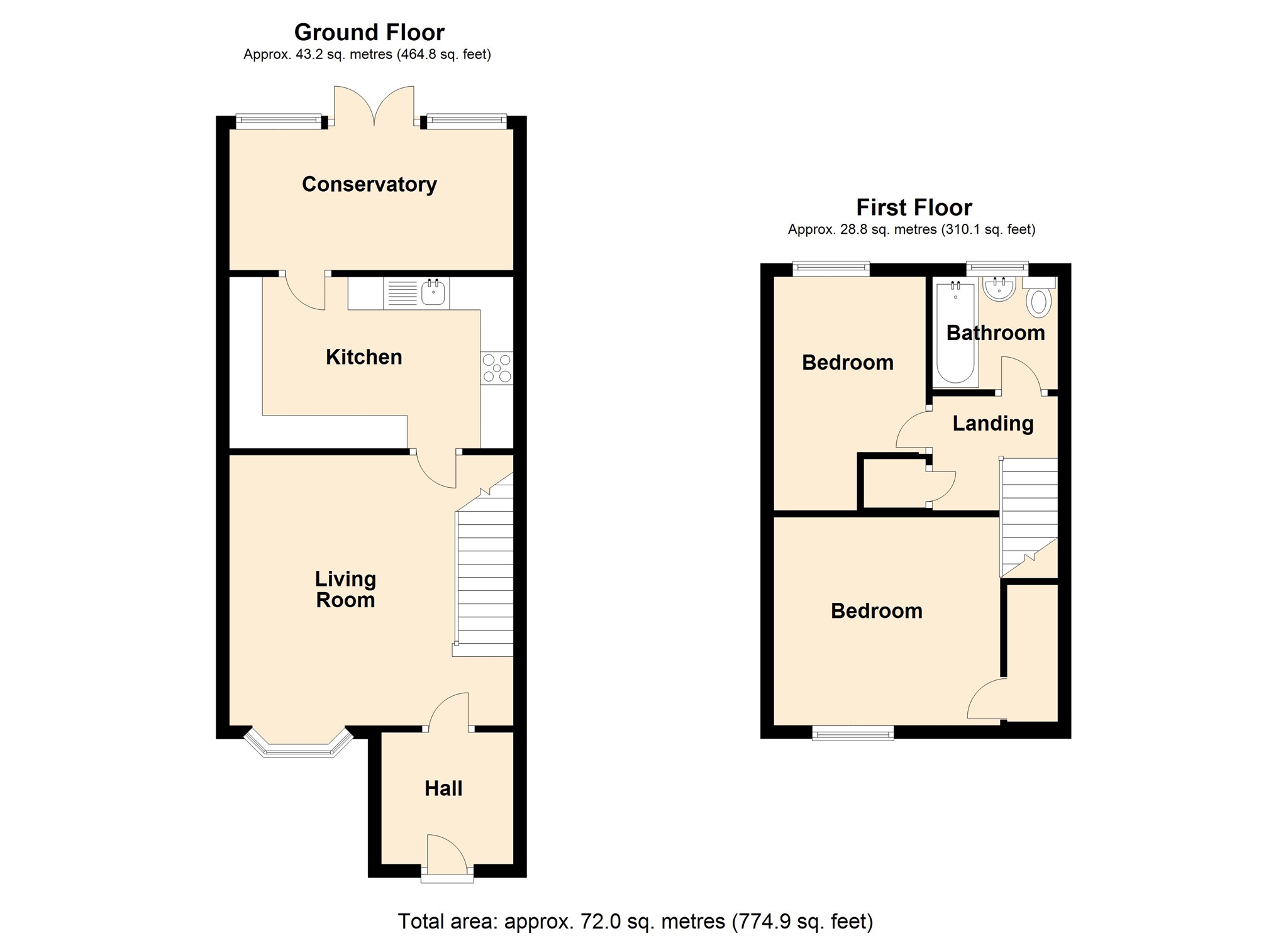 Vaindre Close, St. Mellons, Cardiff CF3, 2 bedroom terraced house for ...