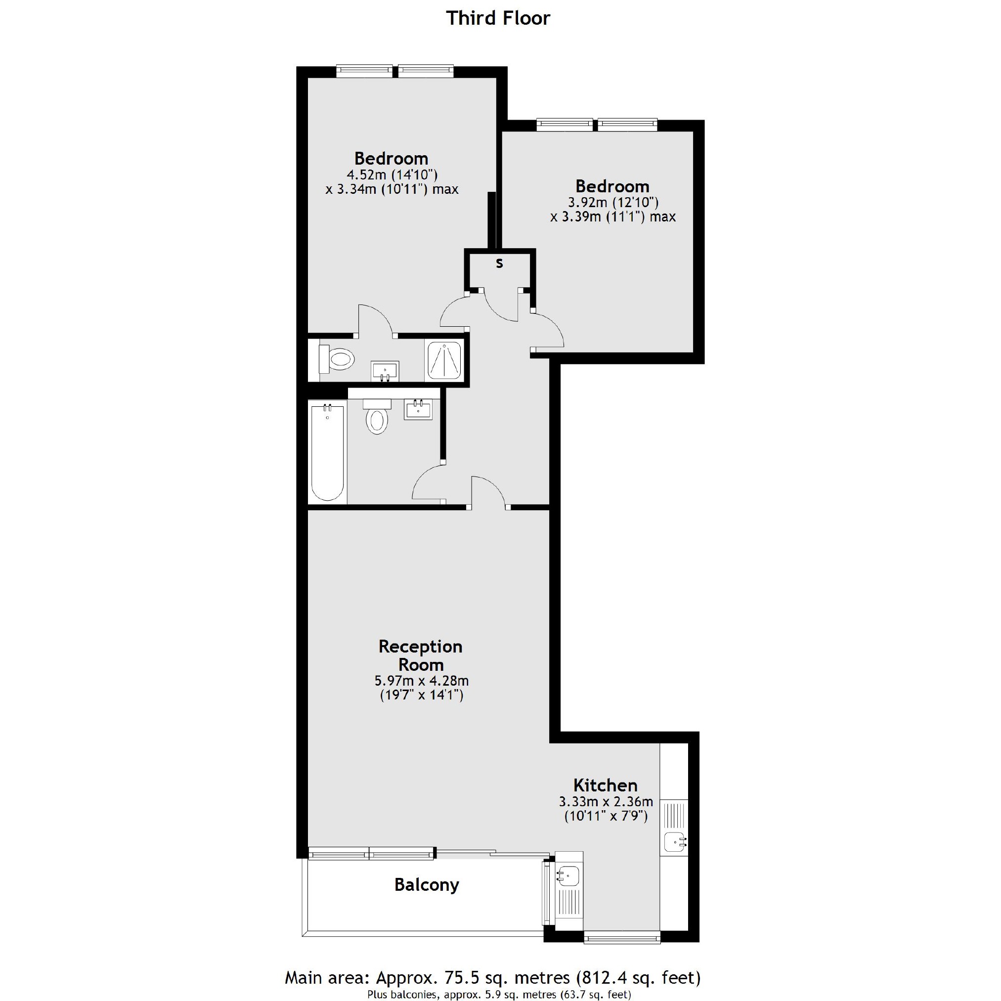 Free property report Flat 6, Liberty Court, 77-79, Southern Row, London ...