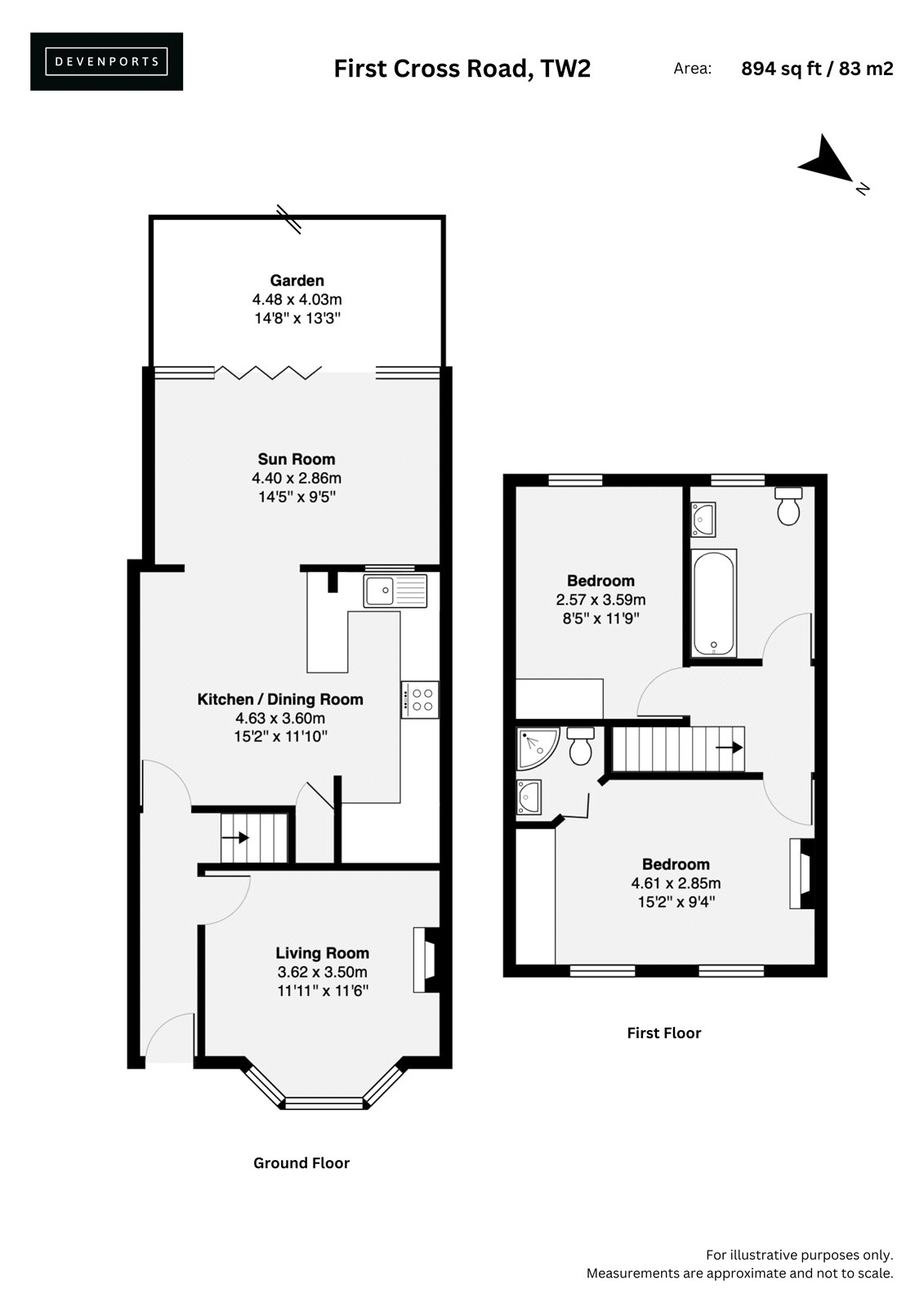 First Cross Road, Twickenham TW2, 2 bedroom terraced house for sale ...