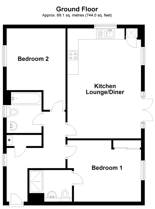 2 bed flat for sale in Bricklayer Lane, Faygate, Horsham, West Sussex ...