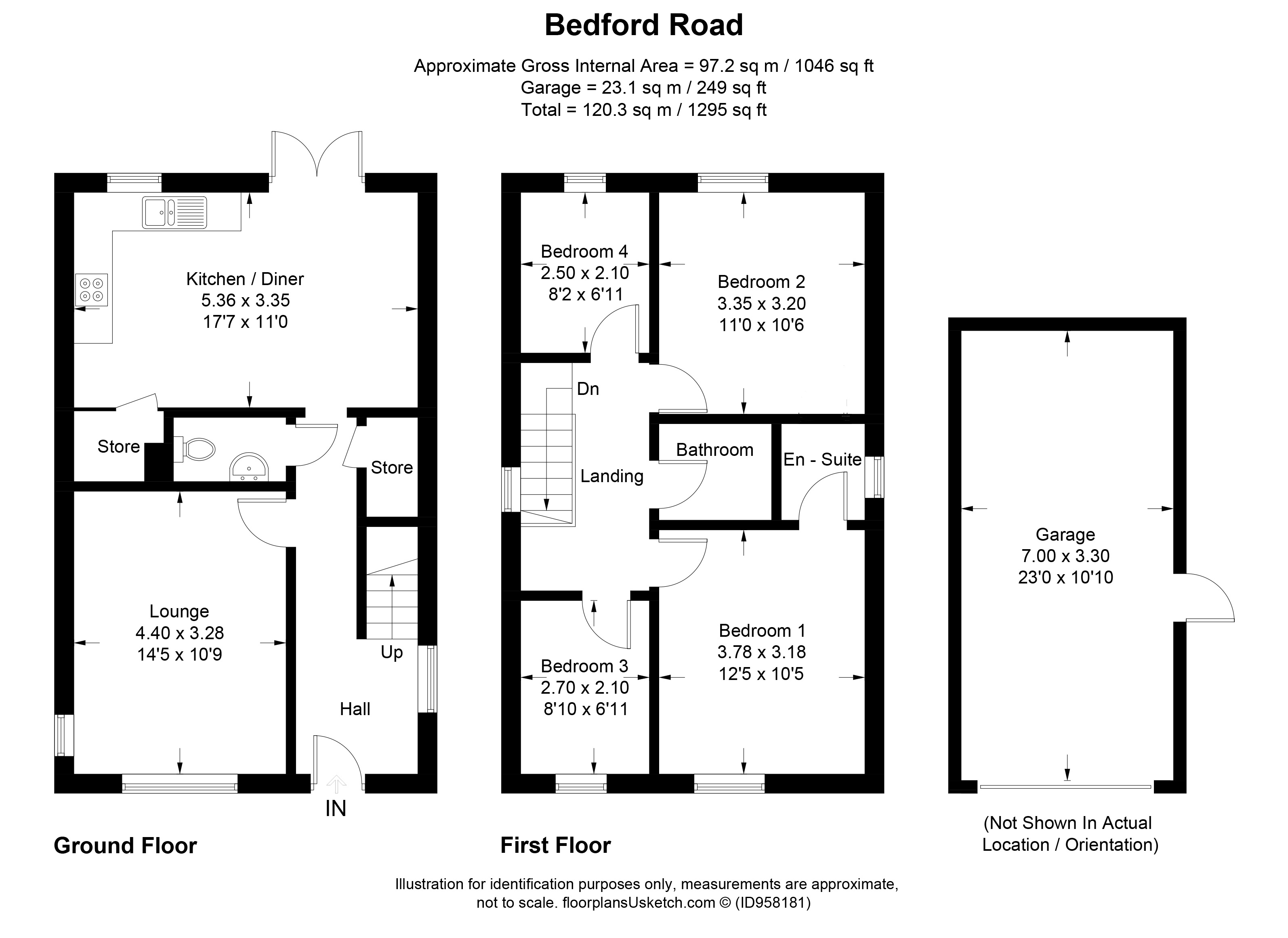 Bedford Road, Houghton Regis, Dunstable, Bedfordshire LU5, 4 bedroom ...