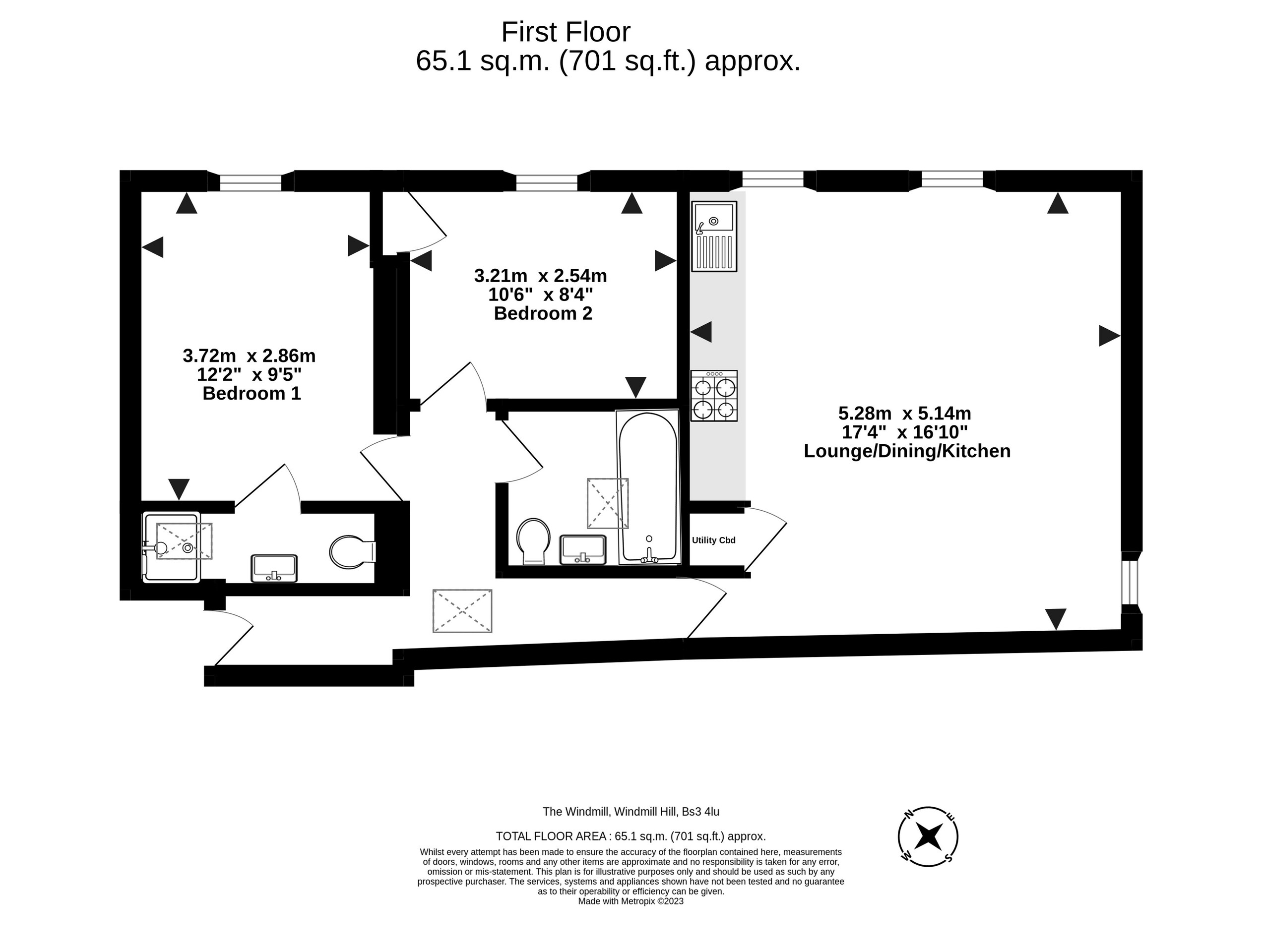 Windmill Hill, Bedminster, Bristol BS3, 2 bedroom flat for sale ...
