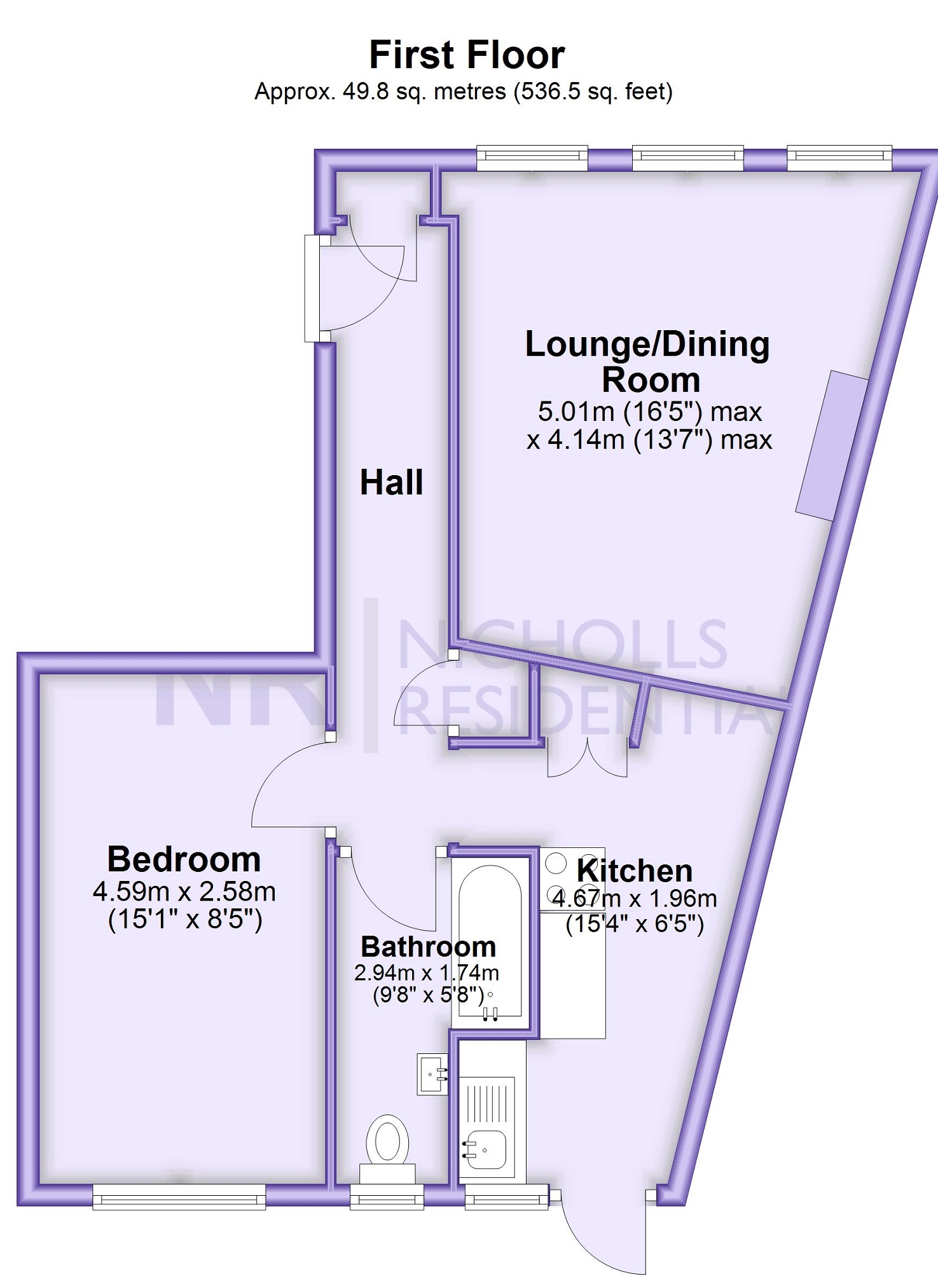 Hook Road, Chessington, Surrey. KT9, 1 bedroom flat for sale - 70353917 ...