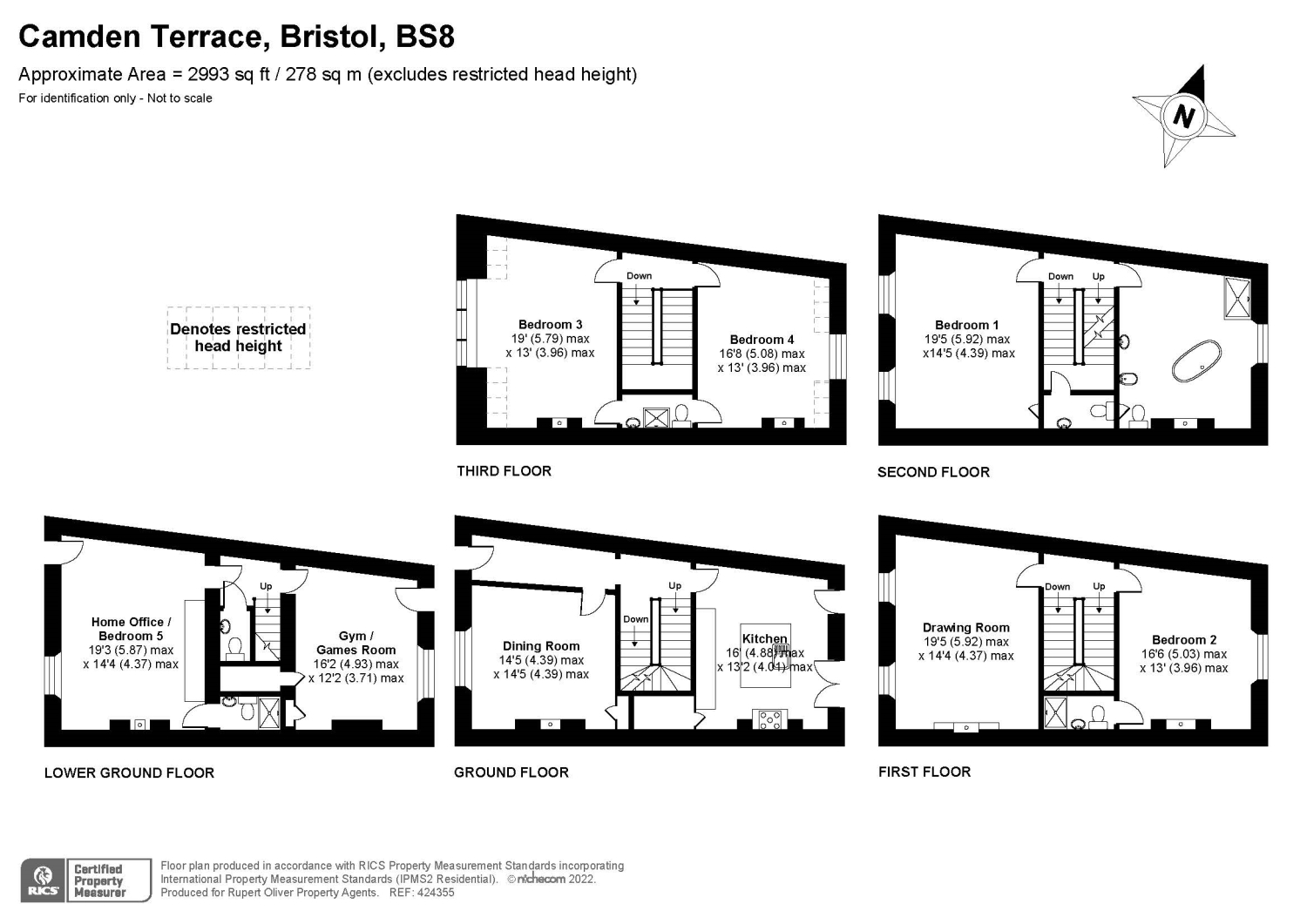 Camden Terrace, Clifton, Bristol BS8, 5 bedroom terraced house for sale ...