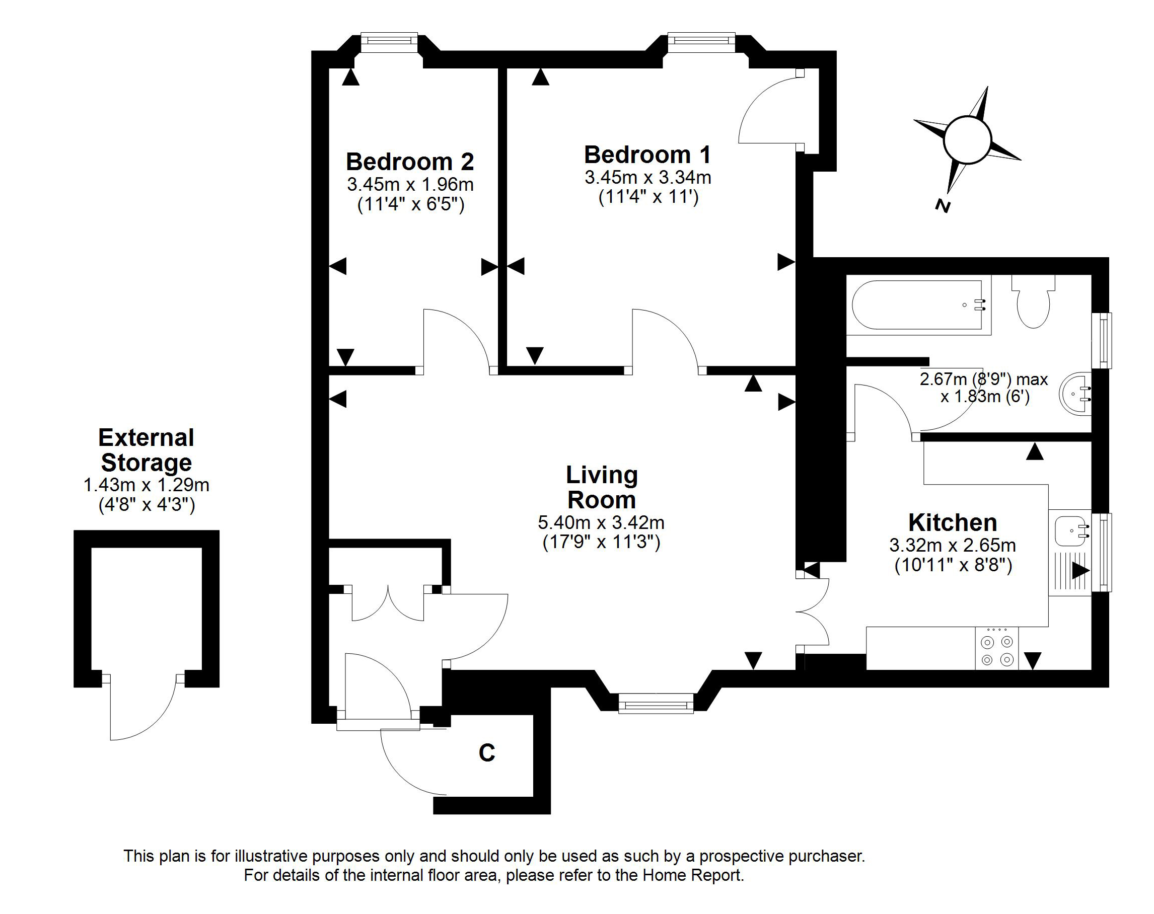 41/2 Juniper Avenue, Juniper Green, Edinburgh EH14, 2 bedroom flat for ...