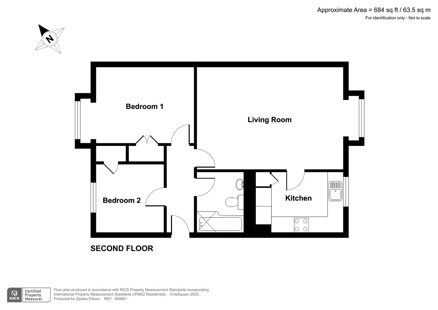Sutherlands Way, Chandler's Ford, Eastleigh SO53, 2 bedroom flat for ...