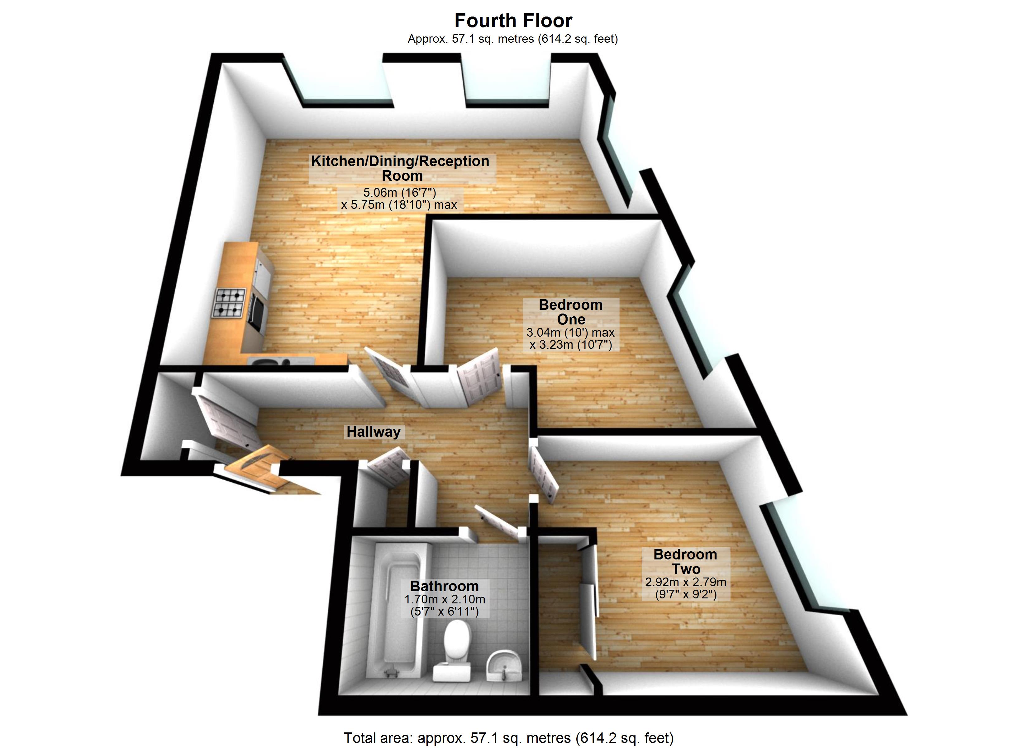 Free property report Flat 94, Block 2 The Hicking Building, Queens Road ...