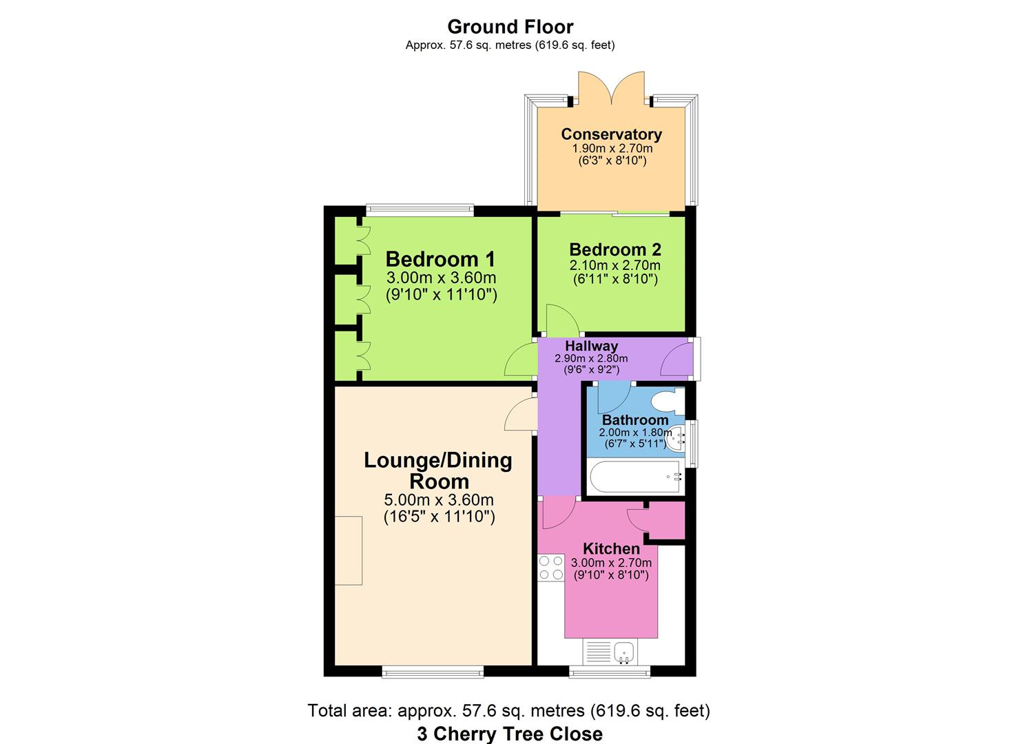 Cherry Tree Close, Bolsover, Chesterfield S44, 2 bedroom detached ...
