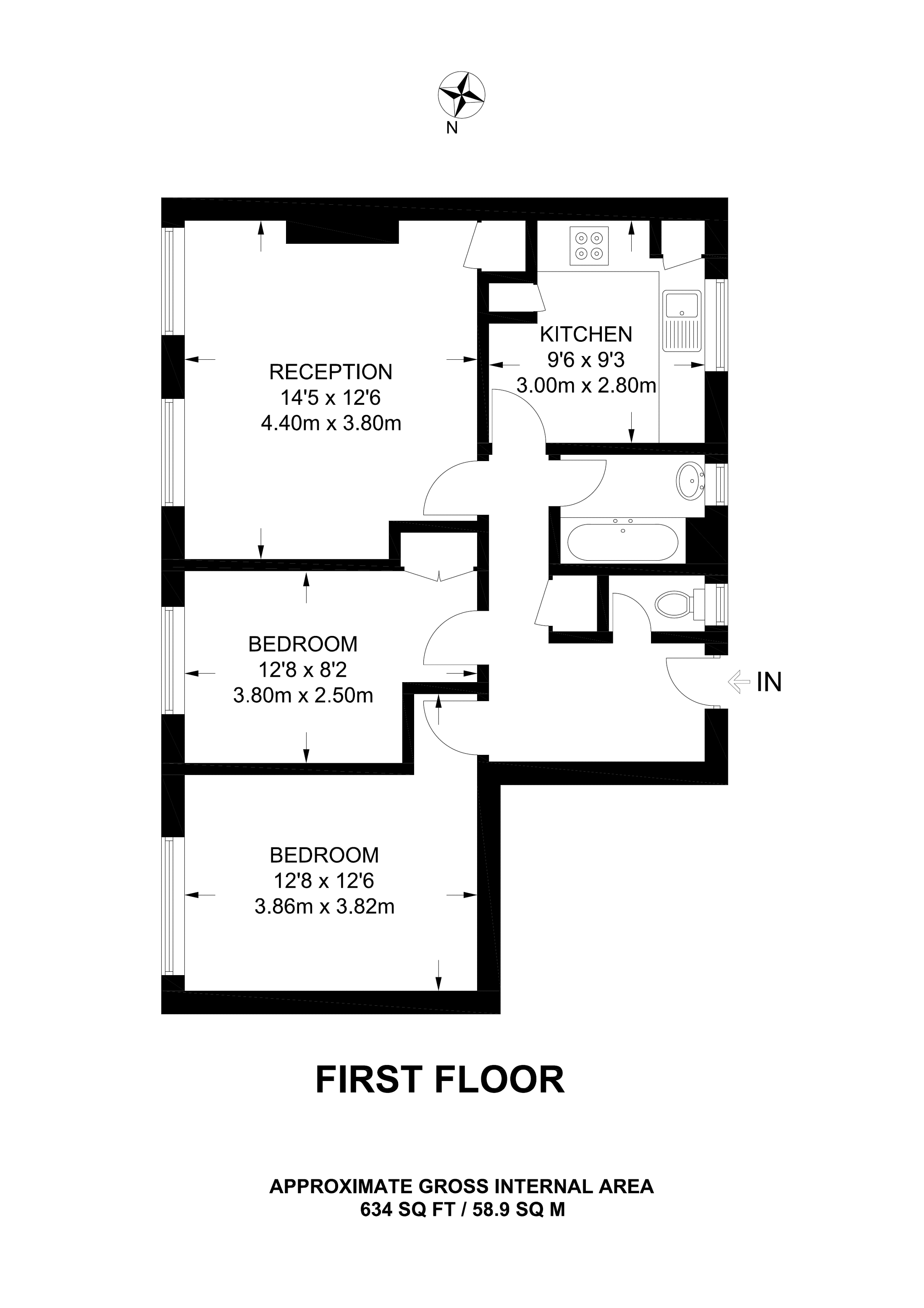 Stockwell Road, Stockwell, London SW9, 2 bedroom flat for sale ...