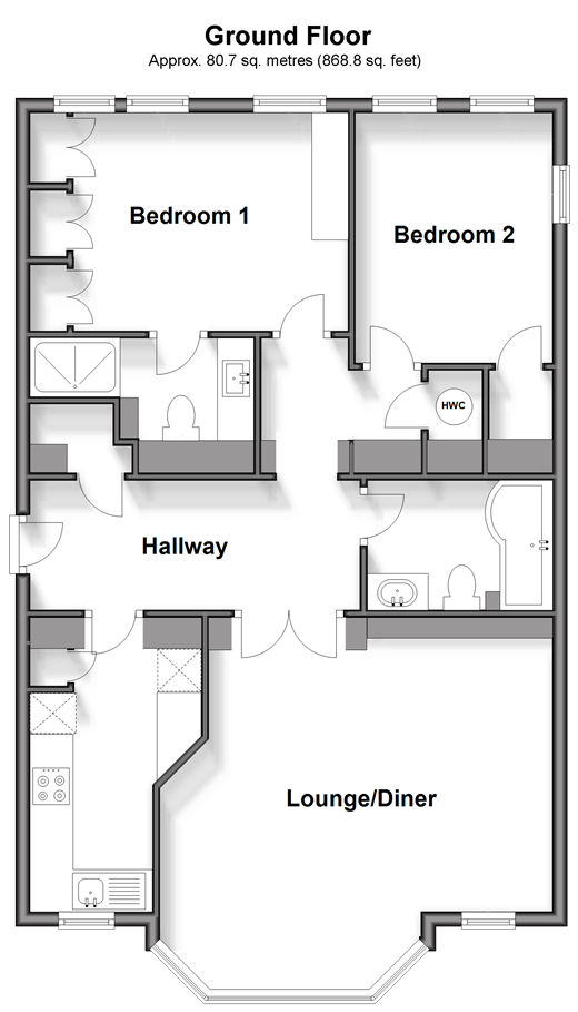 Oak Tree Way, Horsham, West Sussex RH13, 2 bedroom flat for sale ...