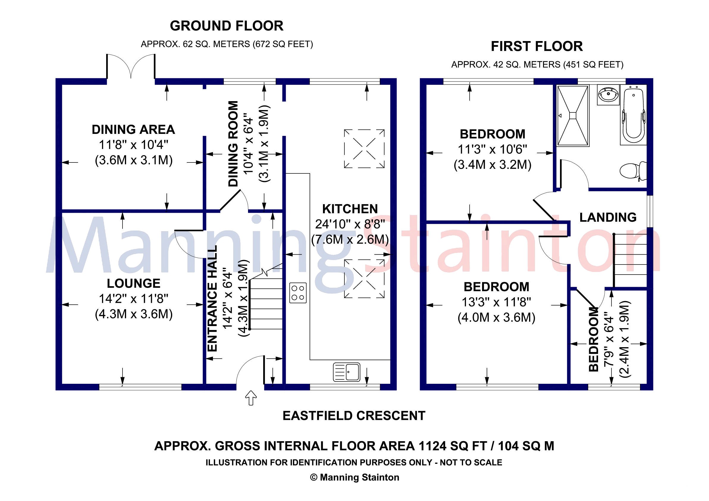 Eastfield Crescent Woodlesford Leeds West Yorkshire Ls26 3 Bedroom