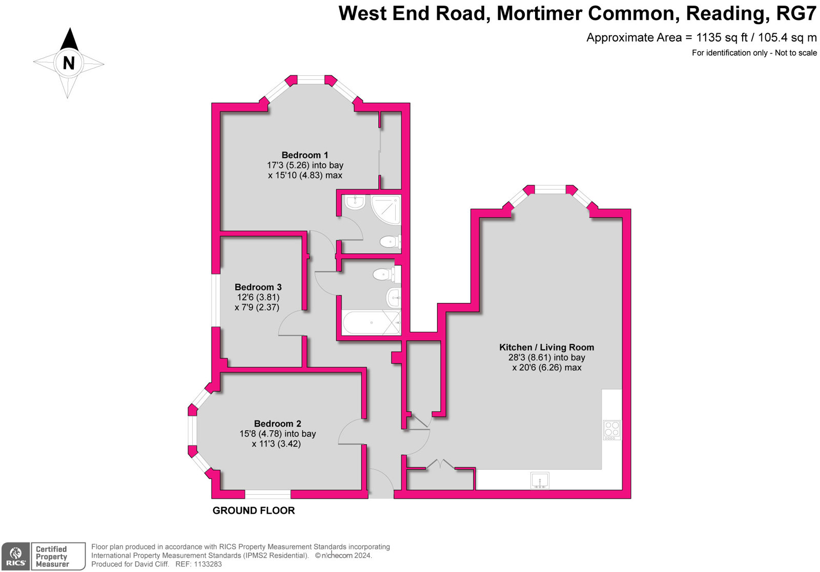 West End Road, Mortimer Common, Reading, Berkshire RG7, 3 bedroom flat ...