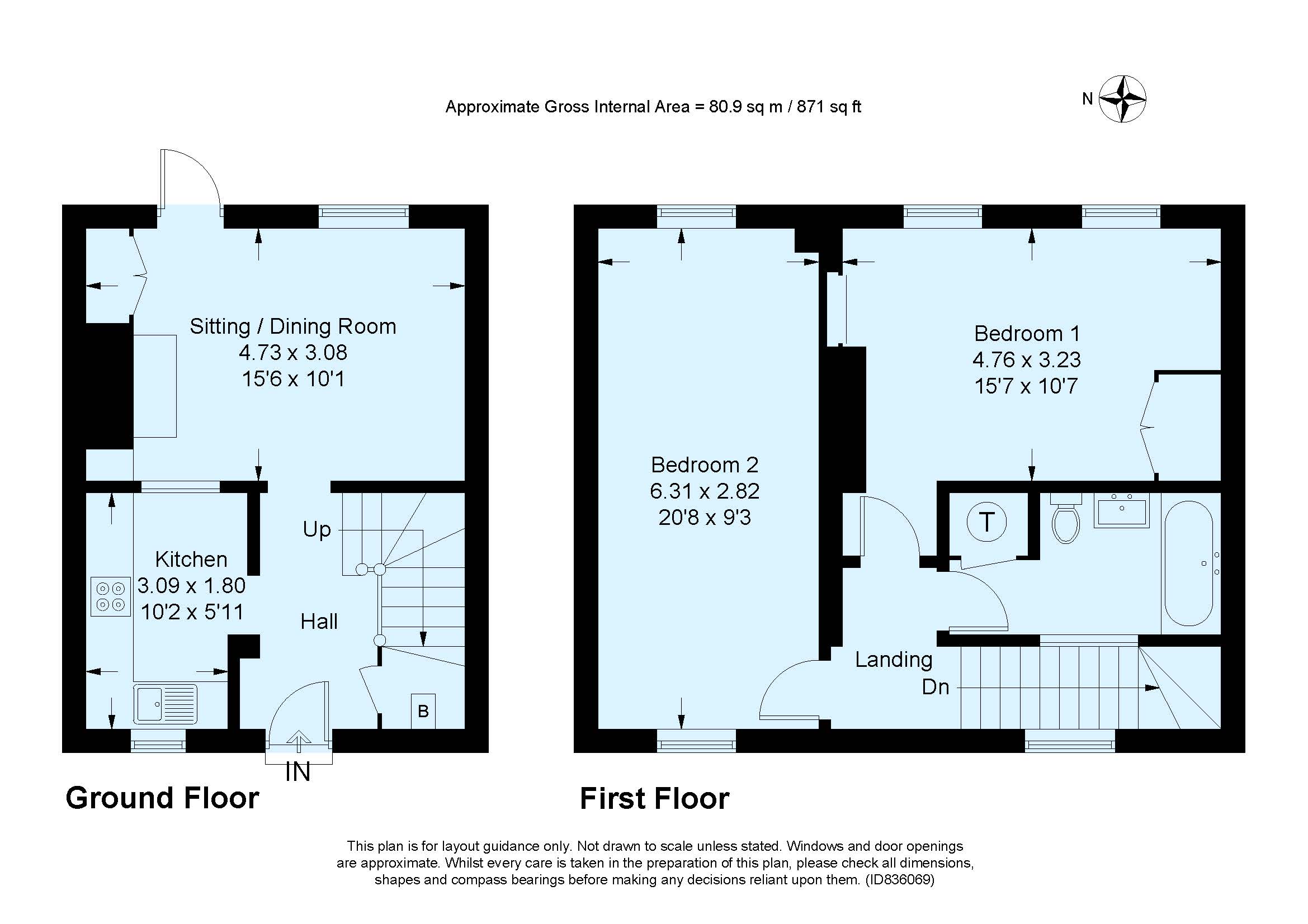 The Clock House, Micheldever, Winchester SO21, 2 bedroom terraced house ...