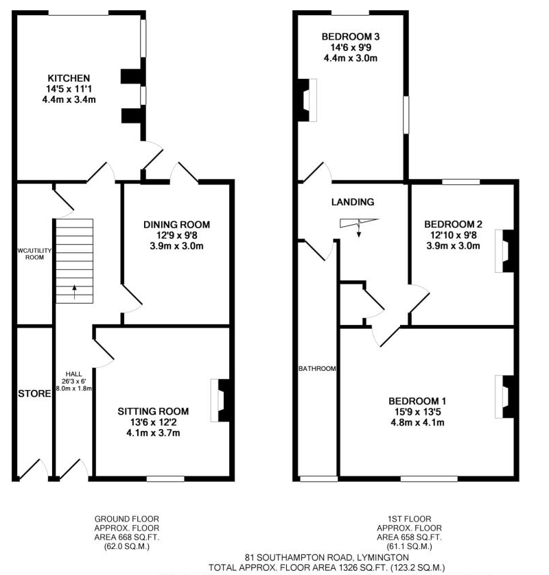 Southampton Road, Lymington SO41, 3 bedroom terraced house for sale ...