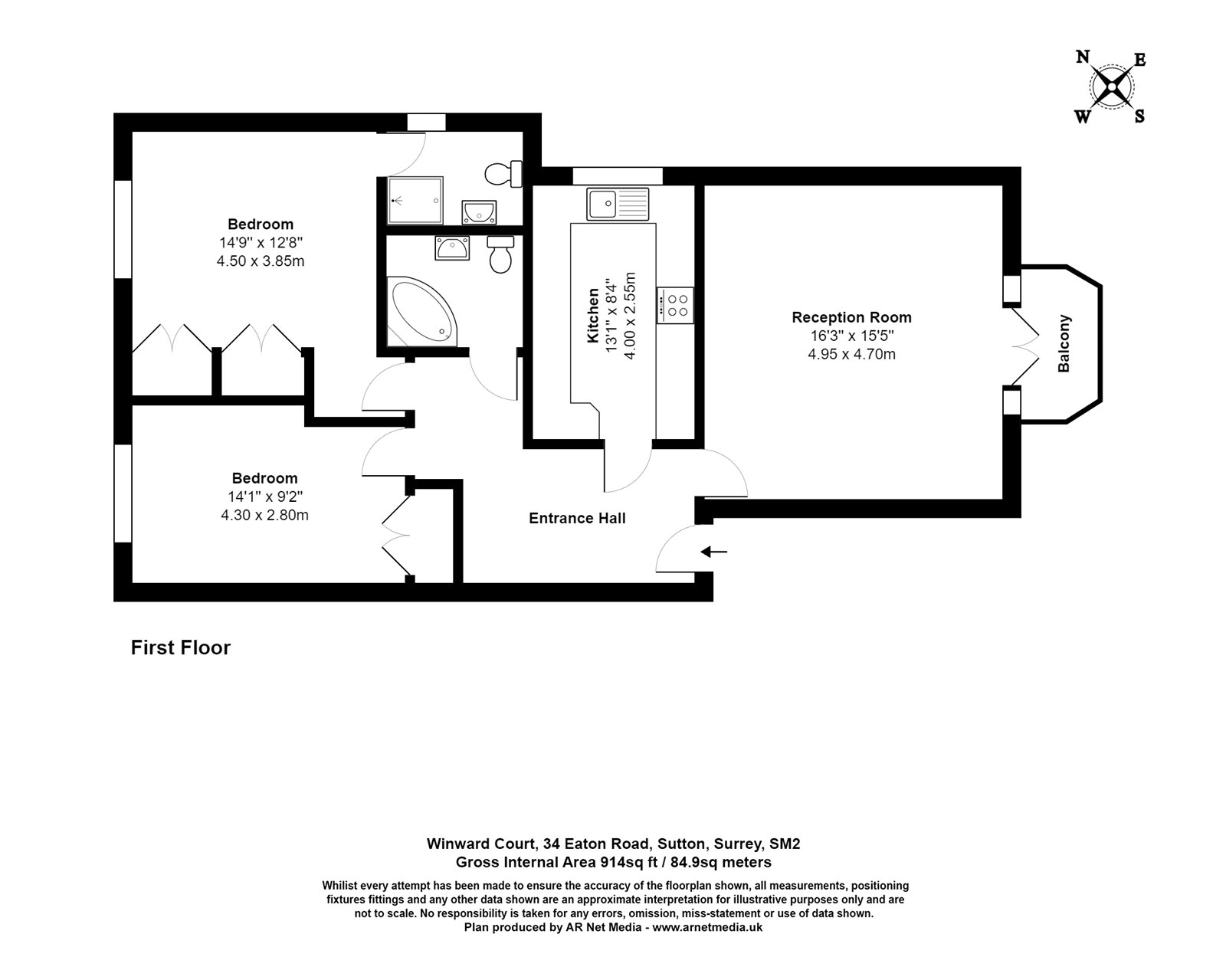 Eaton Road, Sutton SM2, 2 bedroom flat for sale - 64947922 | PrimeLocation