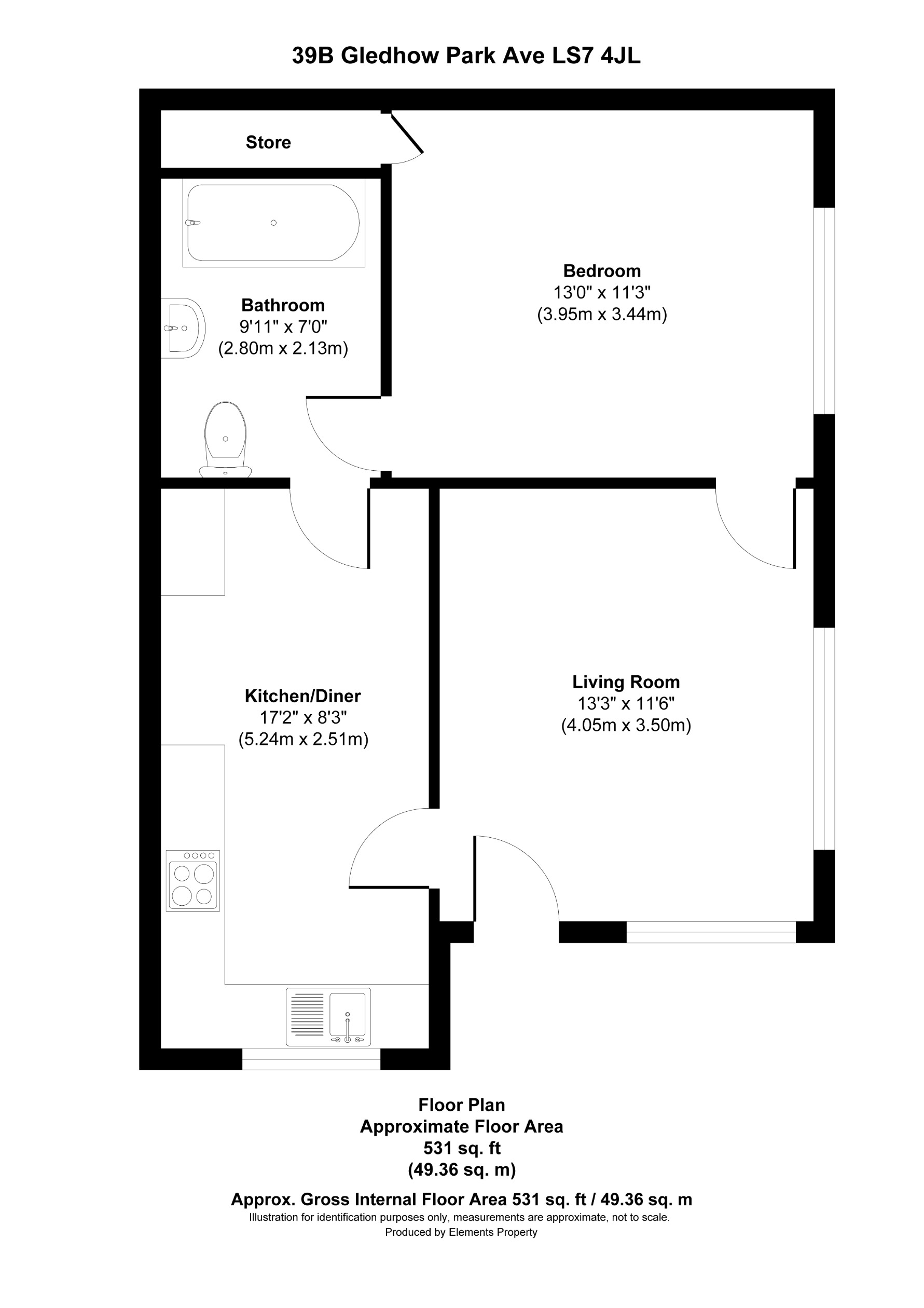 Gledhow Park Avenue, Chapel Allerton, Leeds LS7, 1 bedroom flat to rent ...