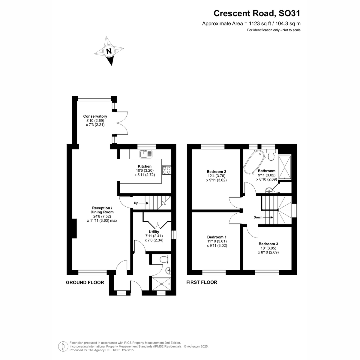 Crescent Road, Southampton SO31, 3 bedroom semi-detached house for sale ...