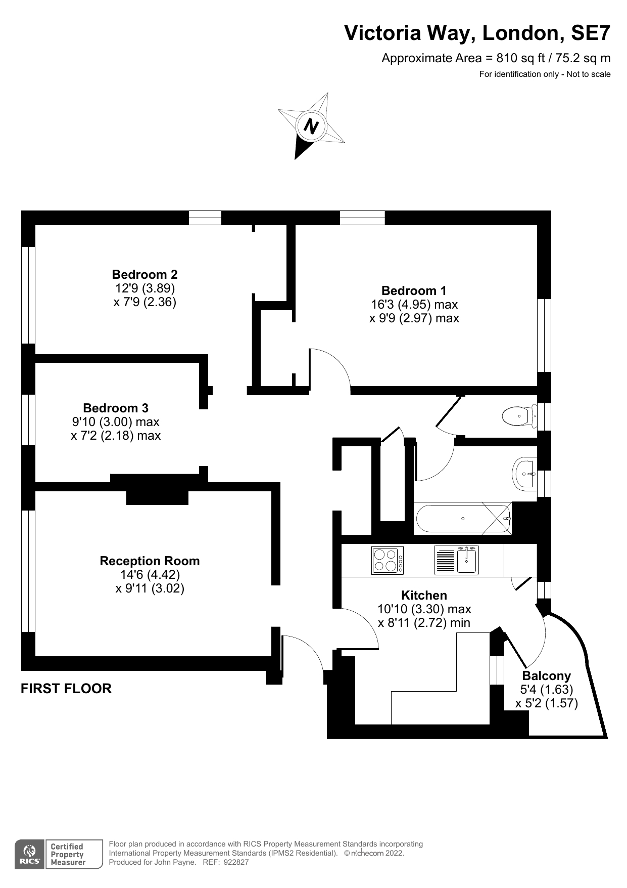 Victoria Way, London SE7, 3 bedroom flat for sale - 63031839 ...