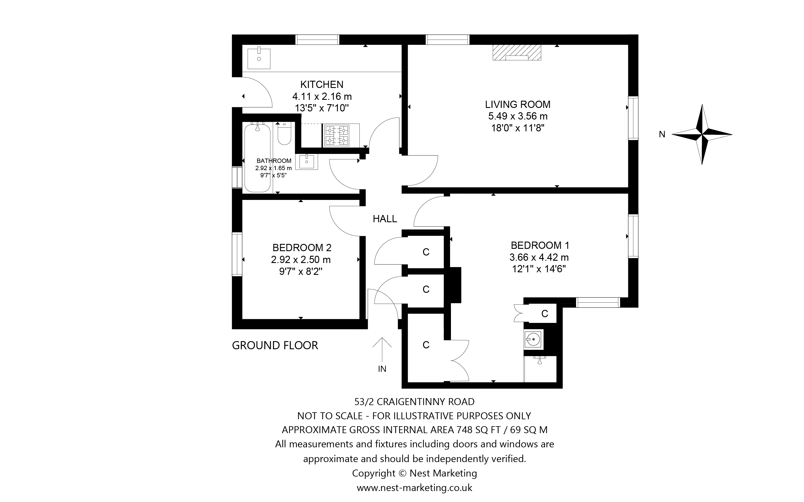 Craigentinny Road, Edinburgh EH7, 2 bedroom flat for sale - 64399469 ...