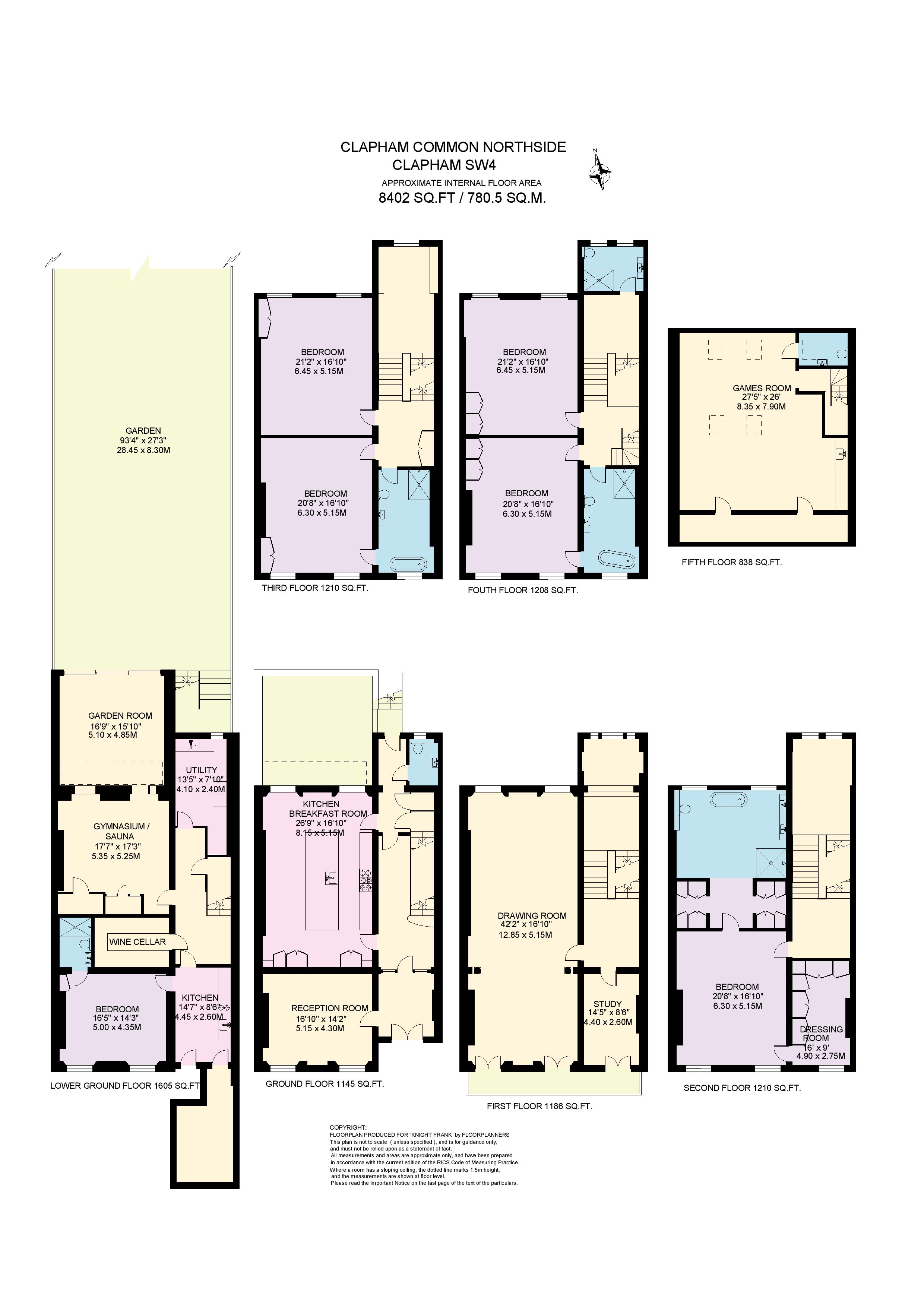 Clapham Common North Side, Clapham, London SW4, 7 bedroom terraced ...
