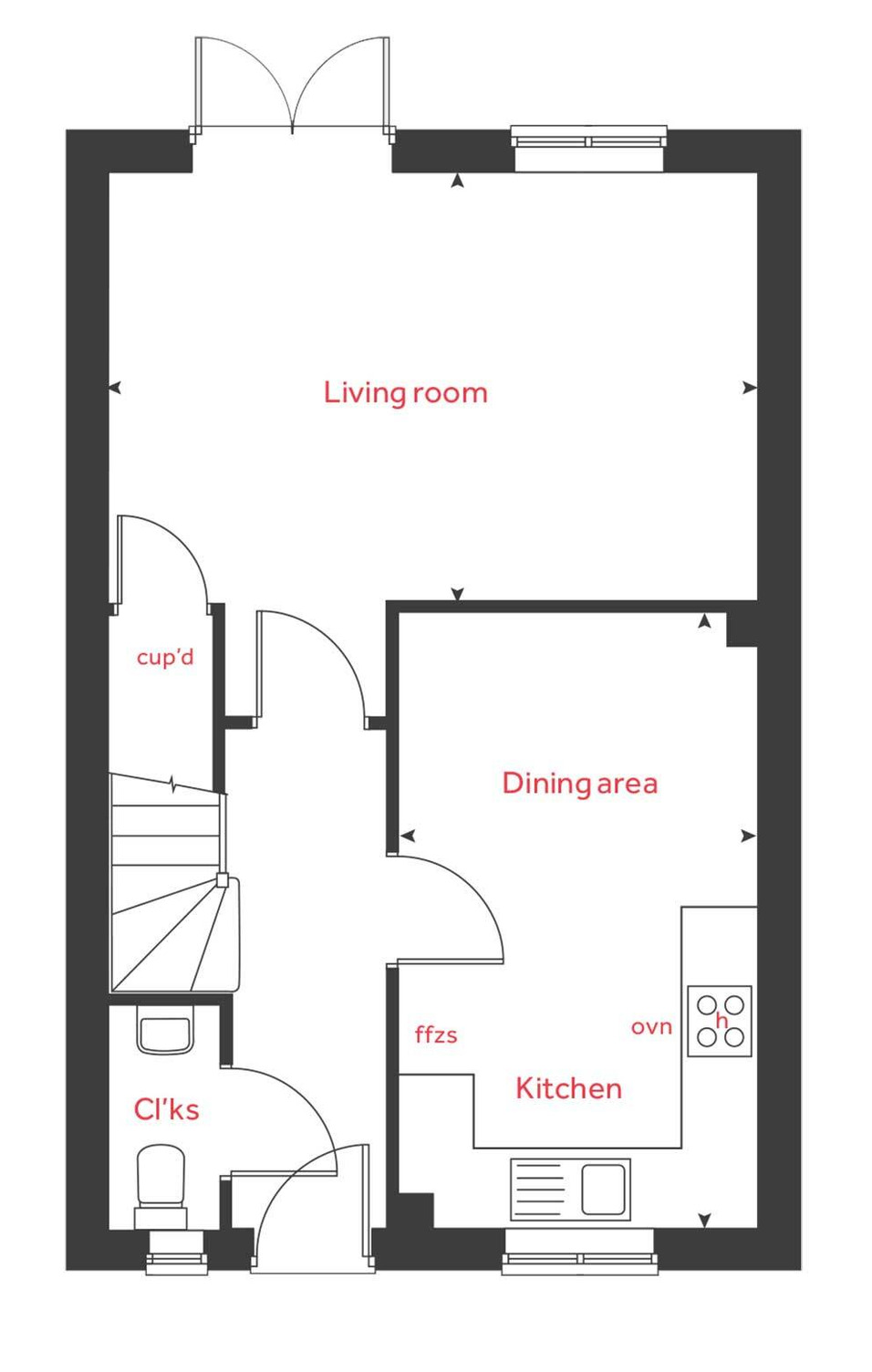 "The Eveleigh" at Oldends Lane, Oldends, Stonehouse GL10, 3 bedroom end ...