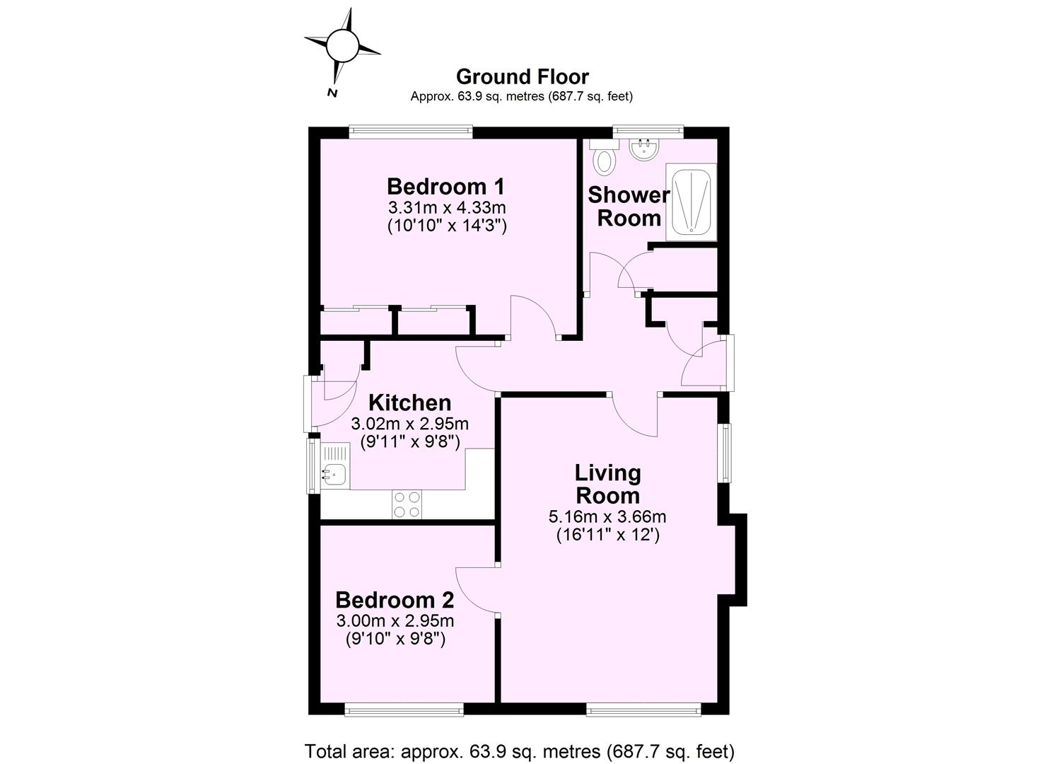 Lime Garth, Upper Poppleton, York YO26, 2 bedroom detached bungalow for ...
