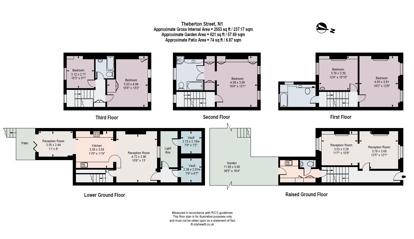 Theberton Street, Islington, London N1, 5 bedroom terraced house for ...